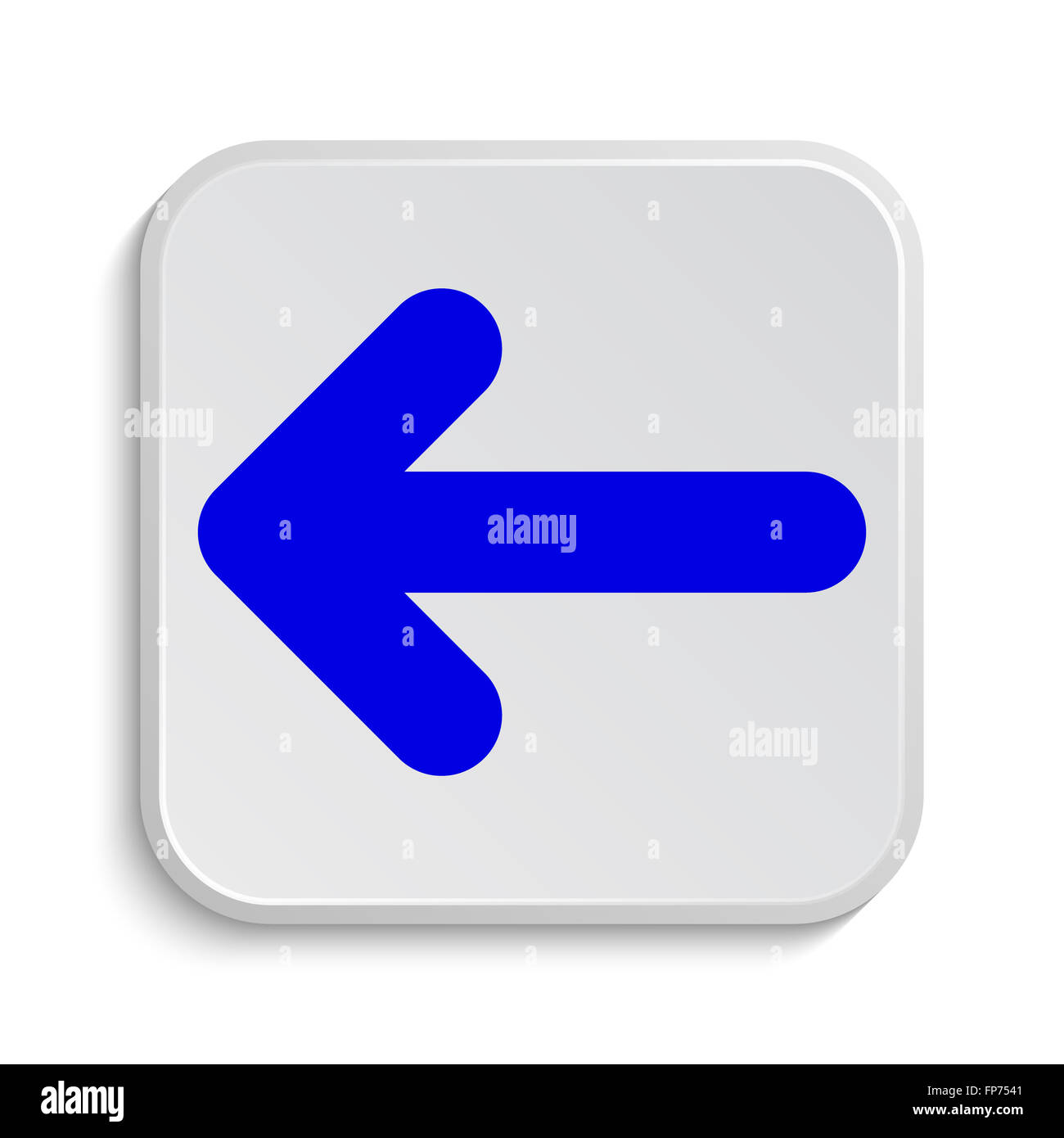 Left arrow icon. Internet button on white background Stock Photo - Alamy