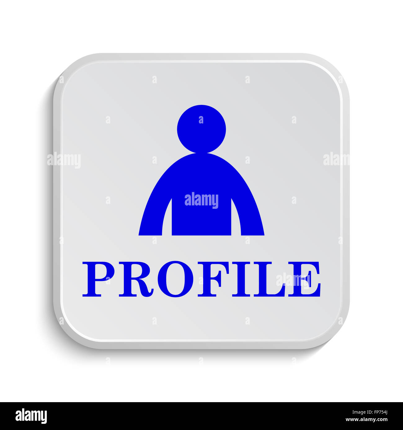 Profile icon. Internet button on white background Stock Photo - Alamy