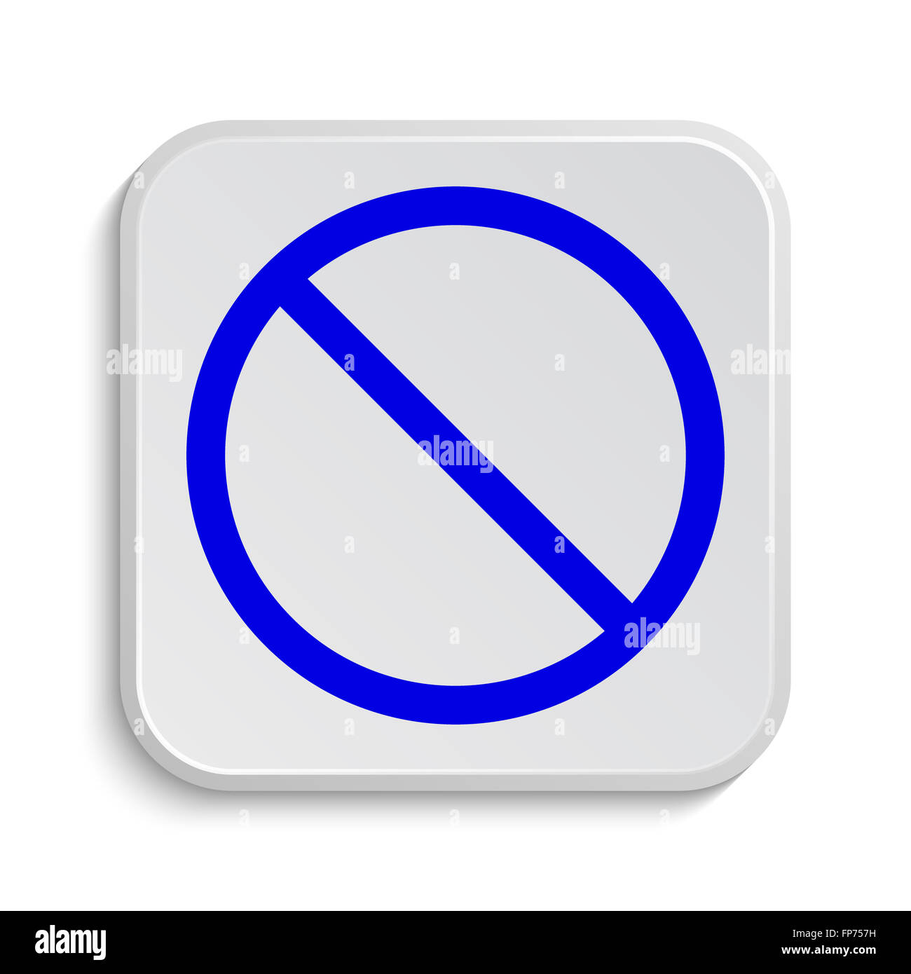 Forbidden icon. Internet button on white background Stock Photo - Alamy