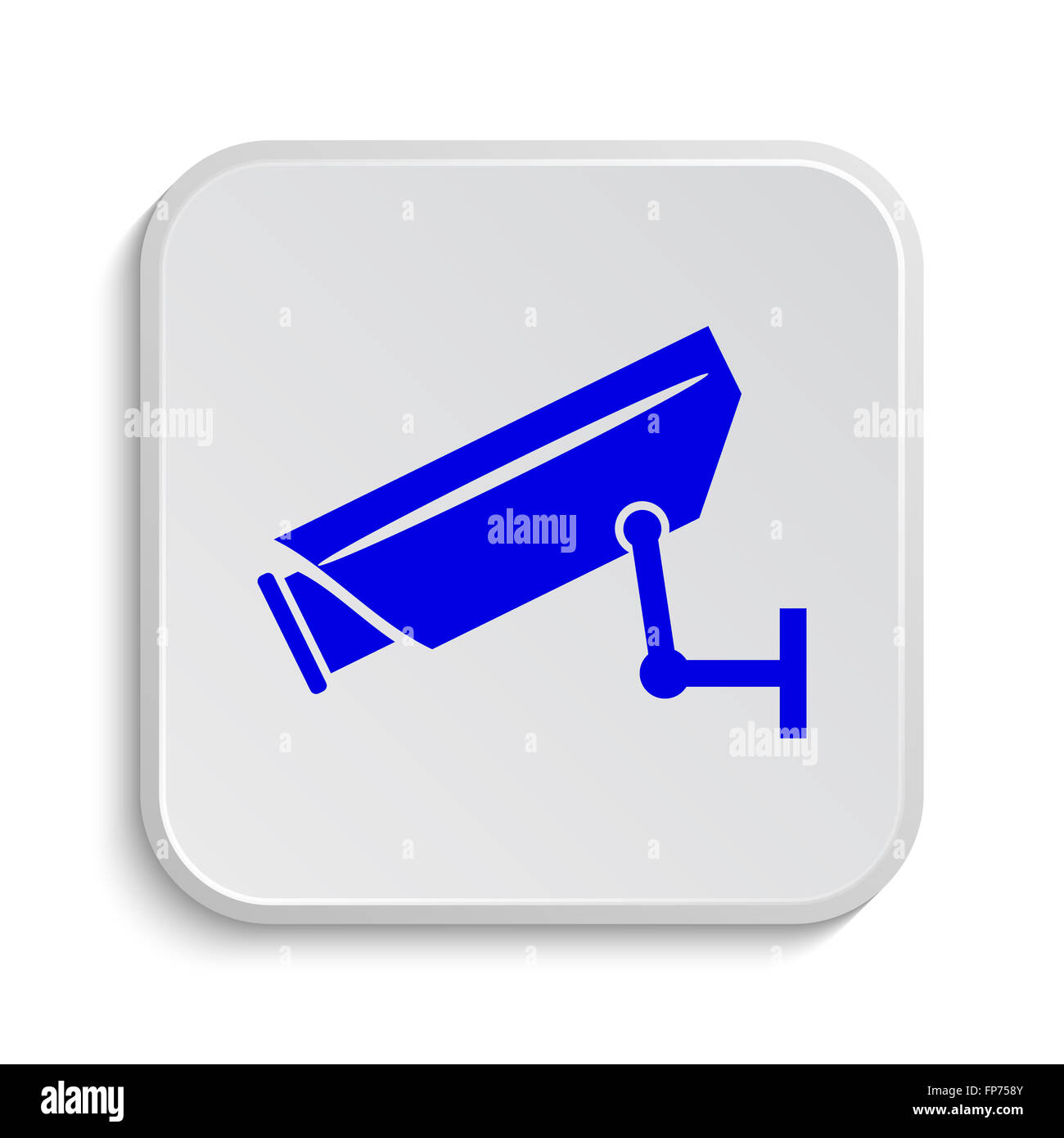 Surveillance camera icon. Internet button on white background Stock ...