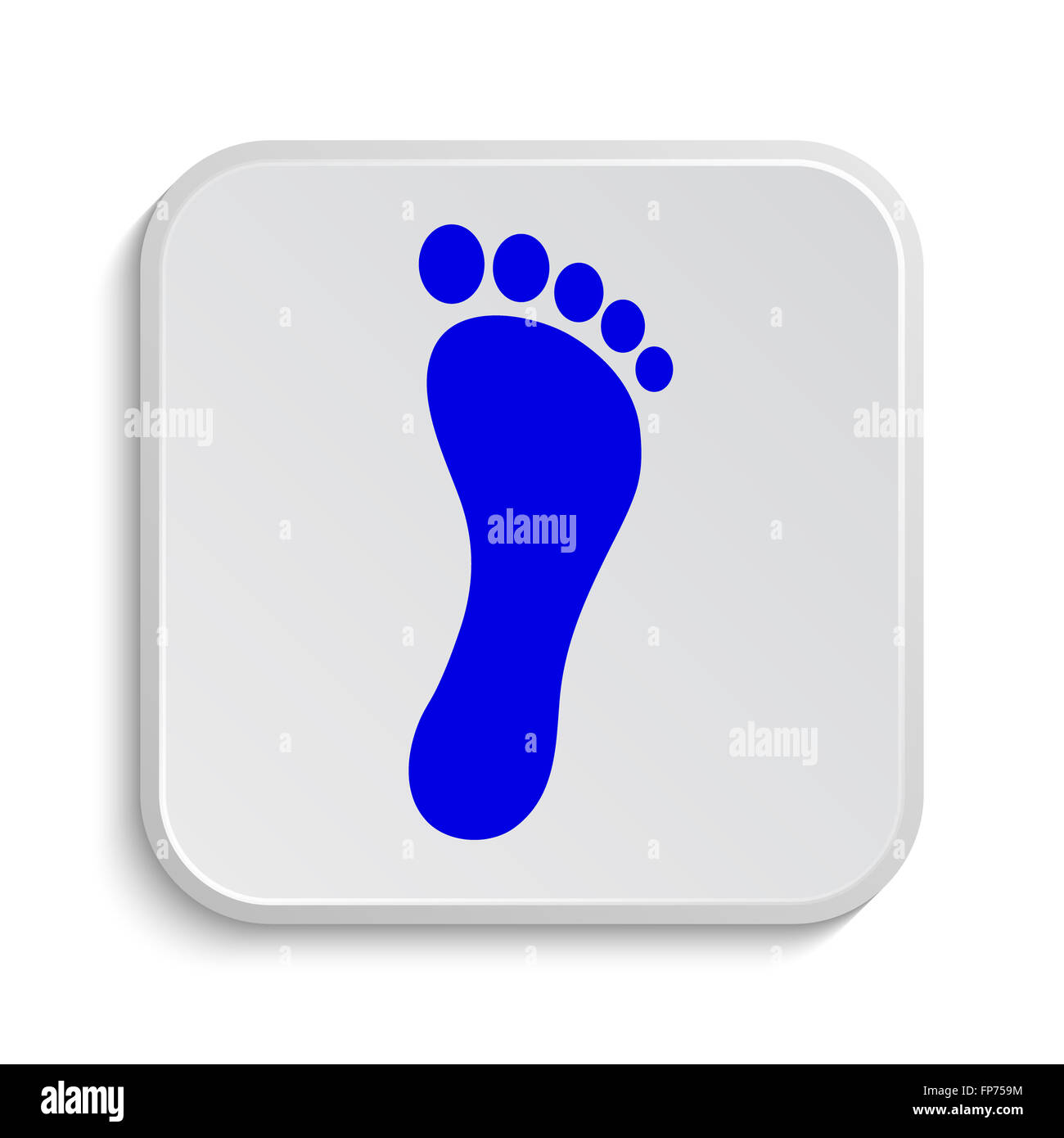 Foot print icon. Internet button on white background Stock Photo - Alamy