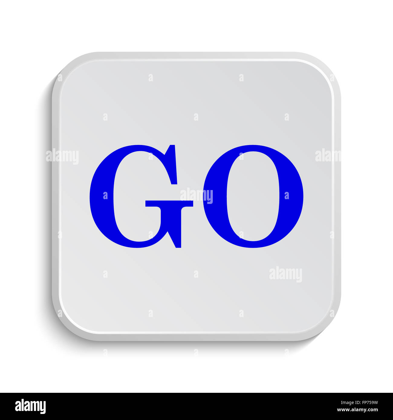 GO icon. Internet button on white background Stock Photo - Alamy