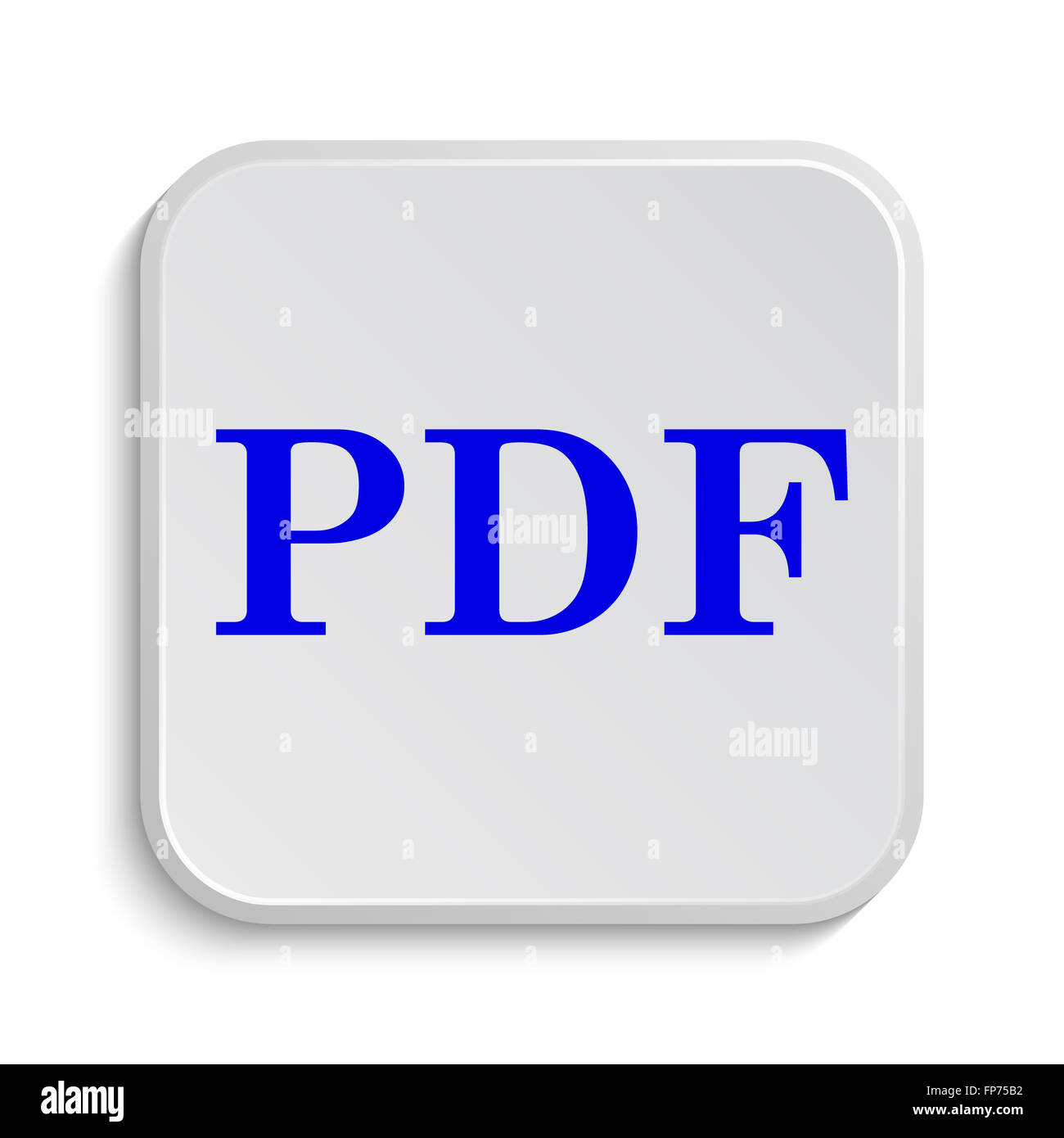 PDF icon. Internet button on white background Stock Photo - Alamy