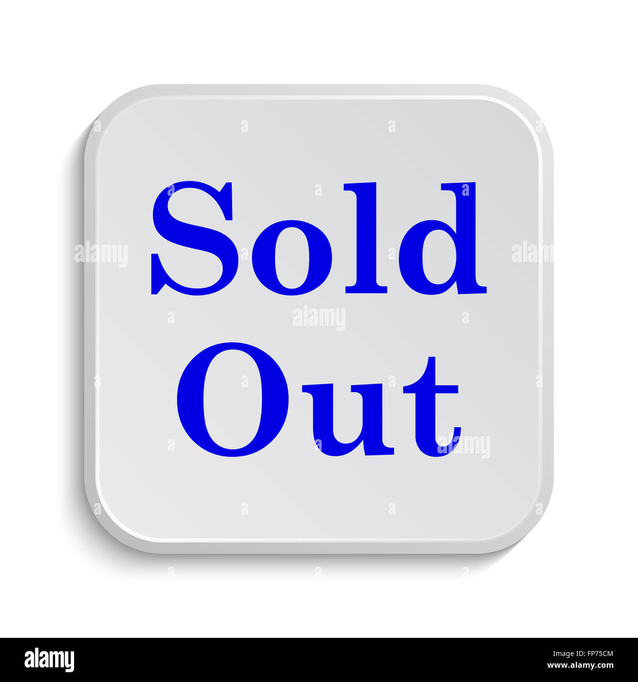 Sold out icon. Internet button on white background Stock Photo - Alamy