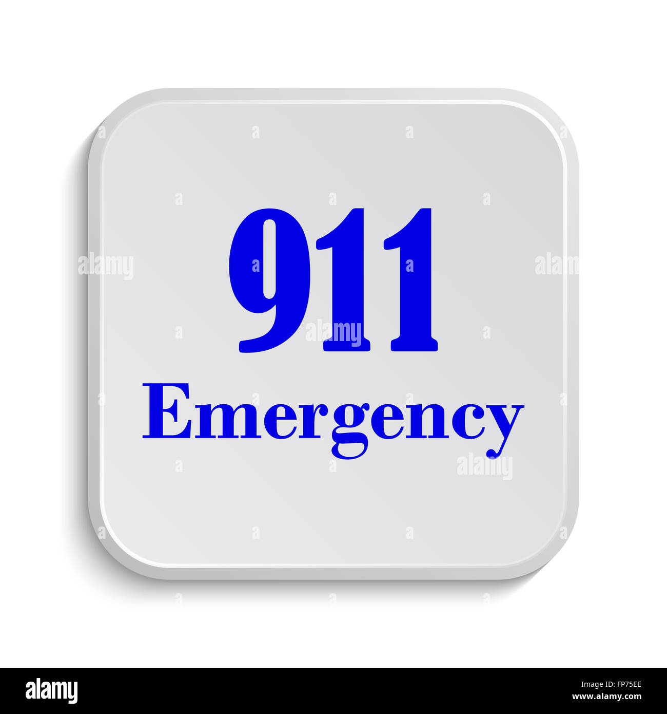 911 Emergency icon. Internet button on white background Stock Photo - Alamy