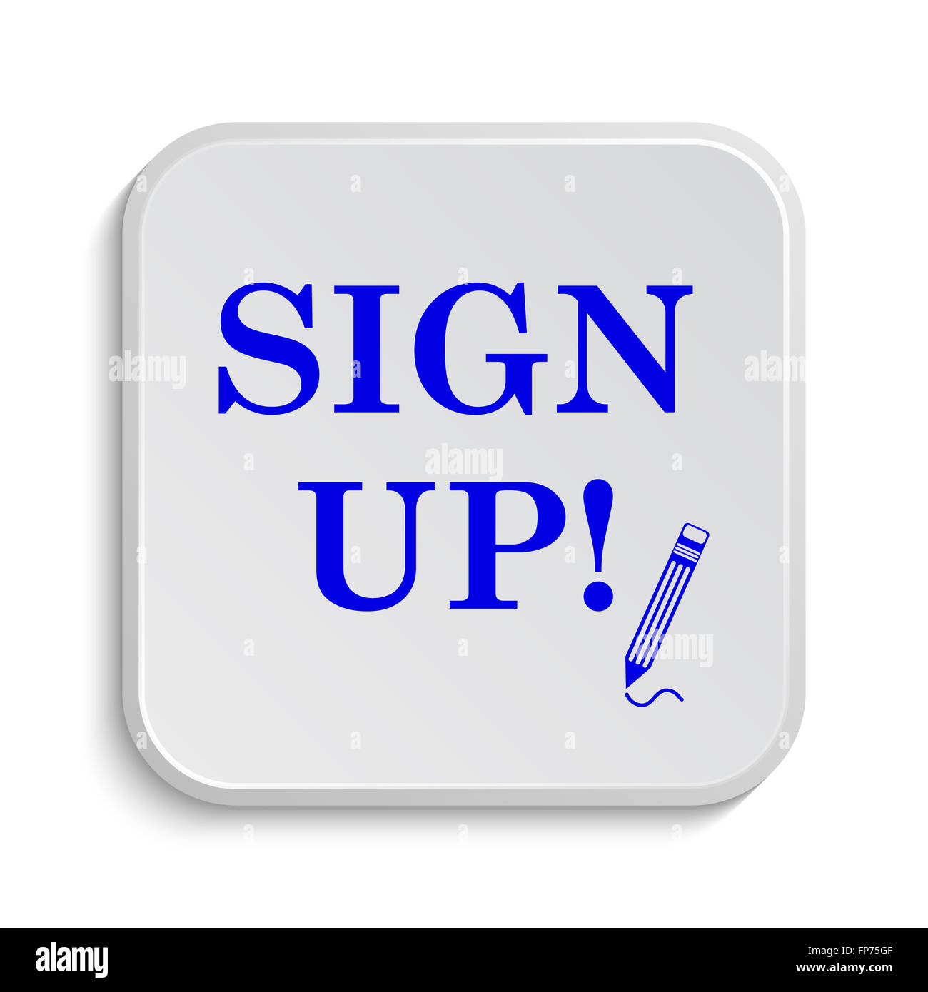 Sign up icon. Internet button on white background Stock Photo - Alamy