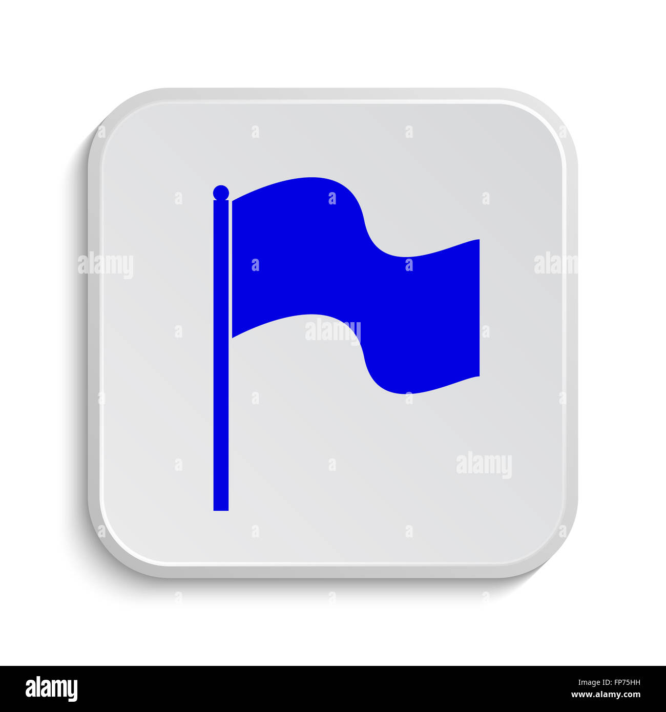 Flag icon. Internet button on white background Stock Photo - Alamy
