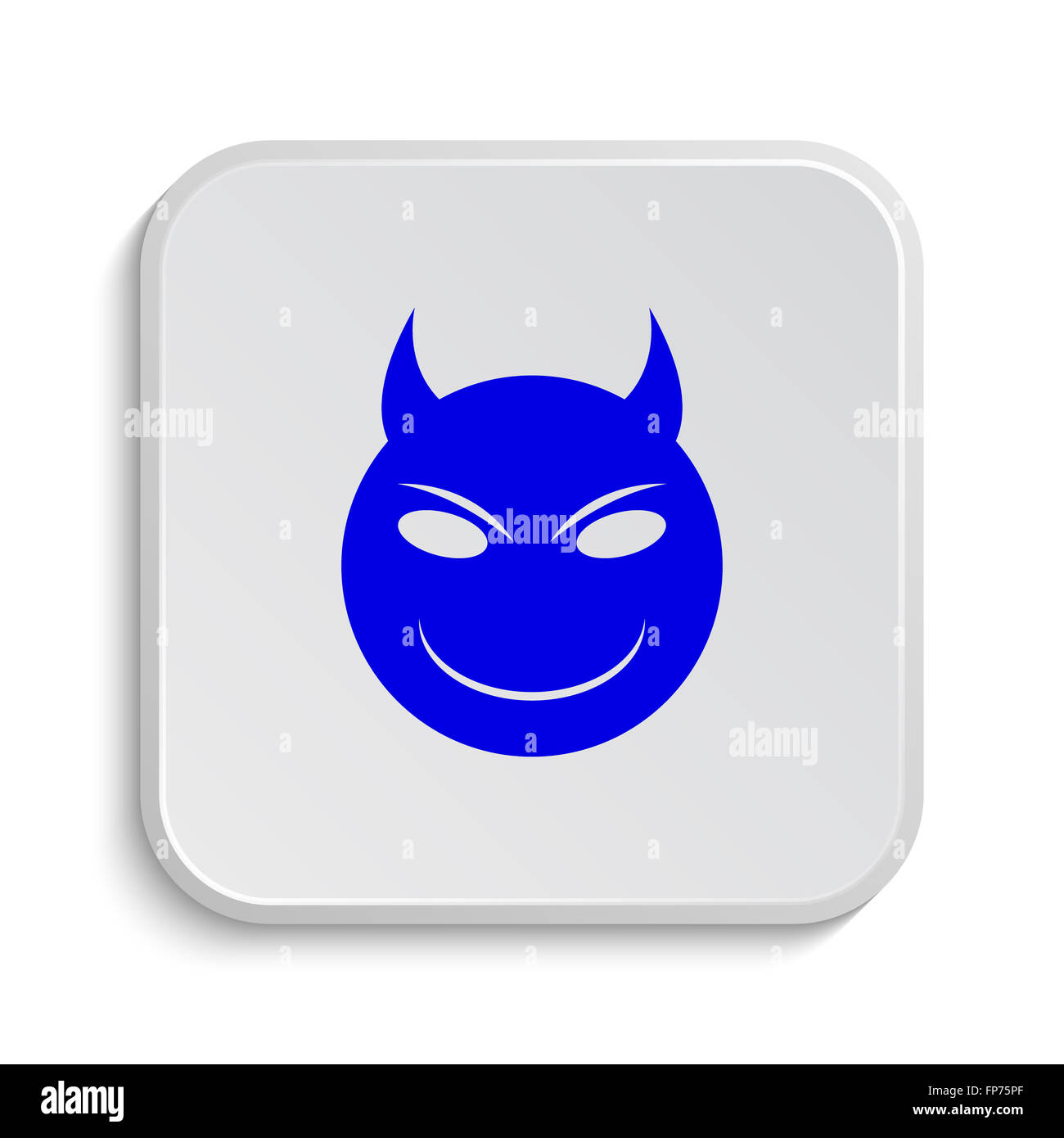 Evil icon. Internet button on white background Stock Photo - Alamy