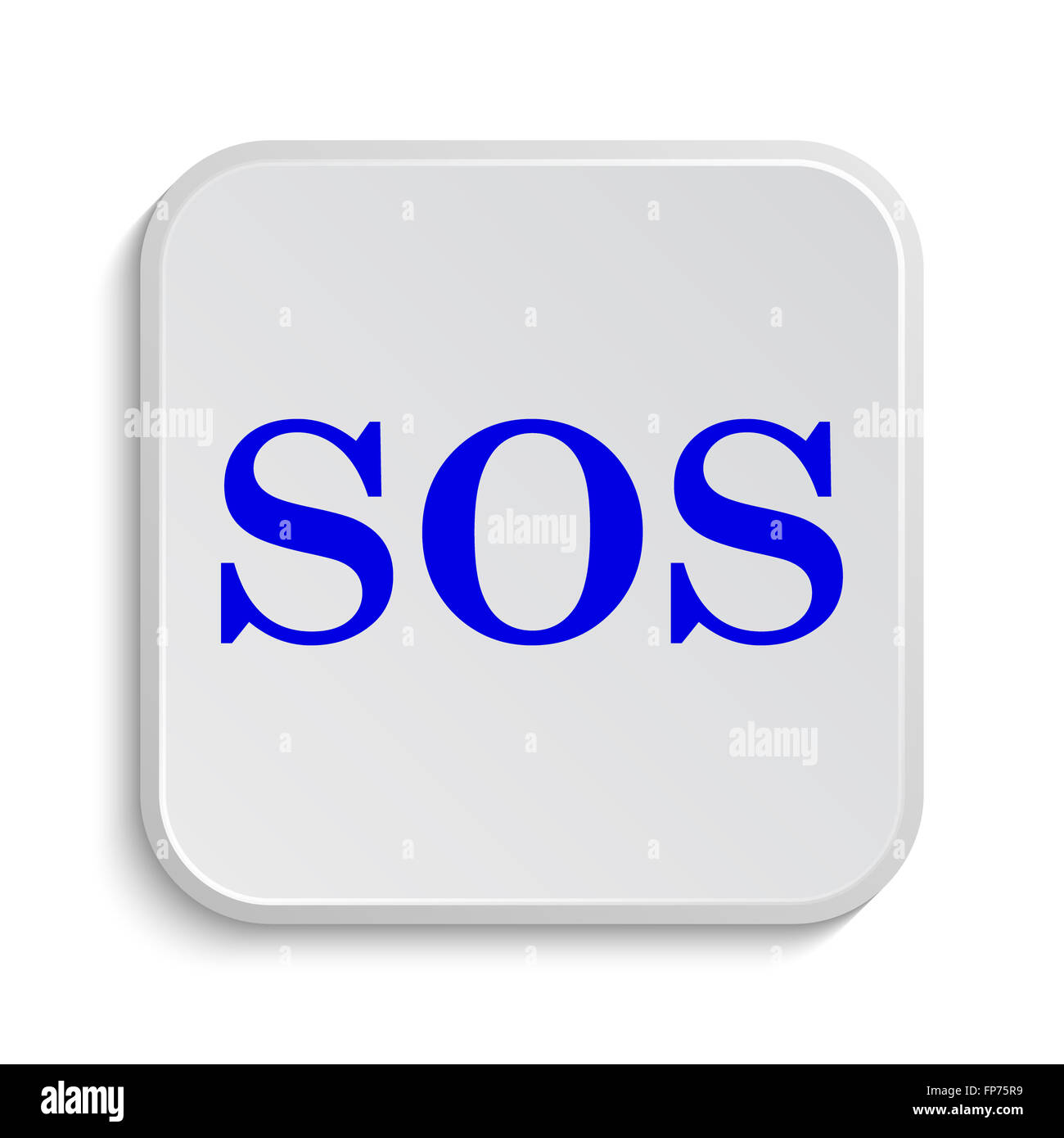 SOS icon. Internet button on white background Stock Photo - Alamy