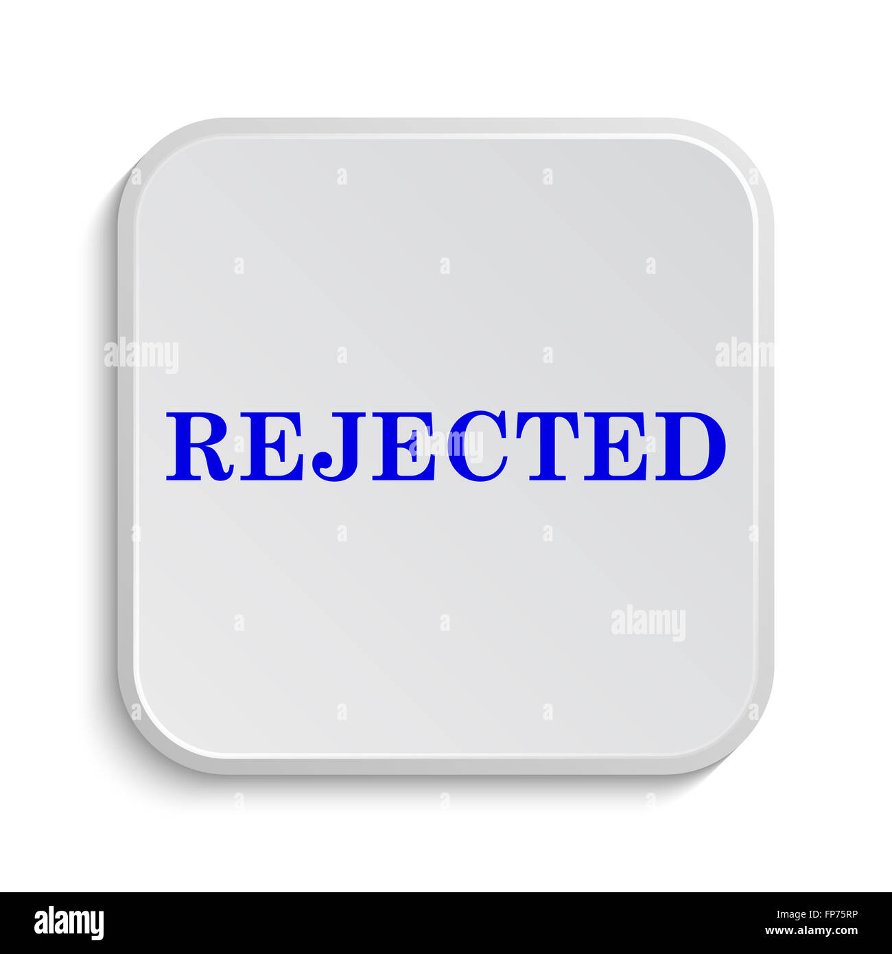 Rejected icon. Internet button on white background Stock Photo - Alamy