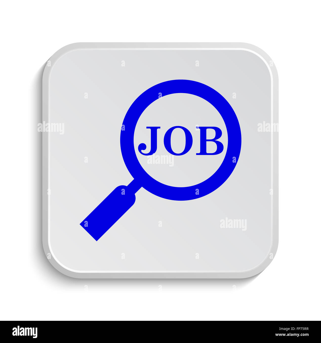 Search for job icon. Internet button on white background Stock Photo ...