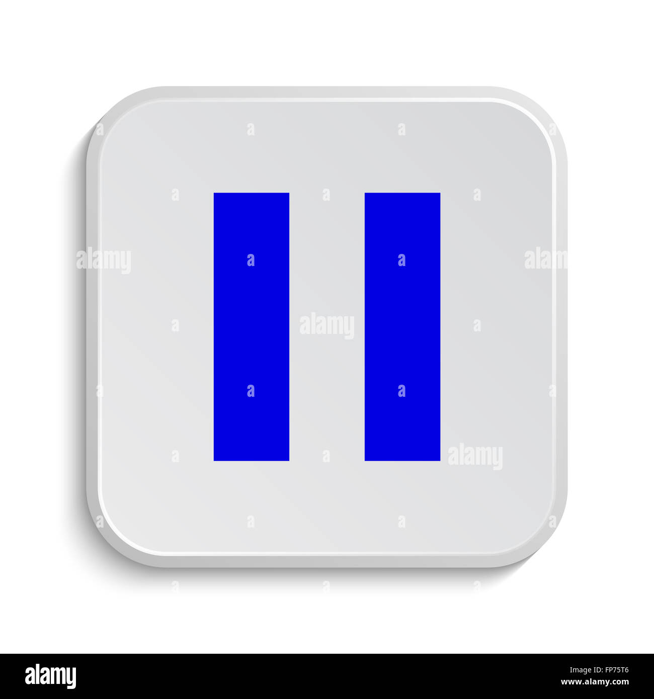 Pause icon. Internet button on white background Stock Photo - Alamy