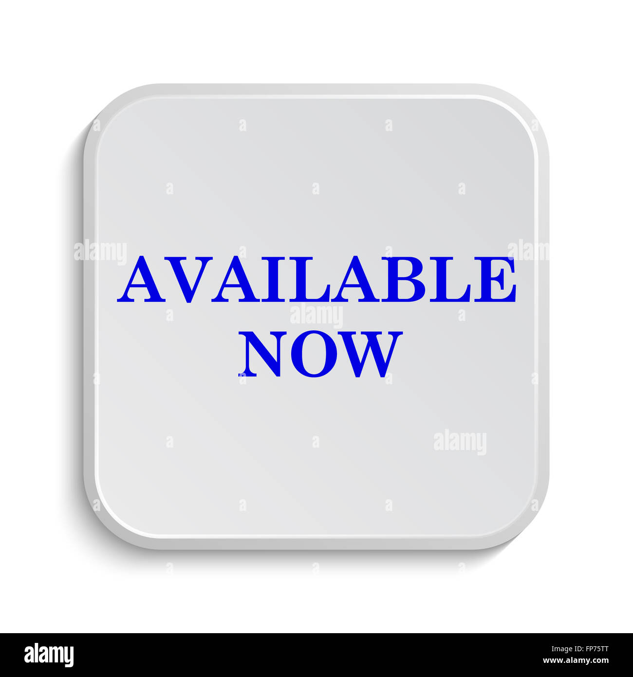 Available now icon. Internet button on white background Stock Photo - Alamy