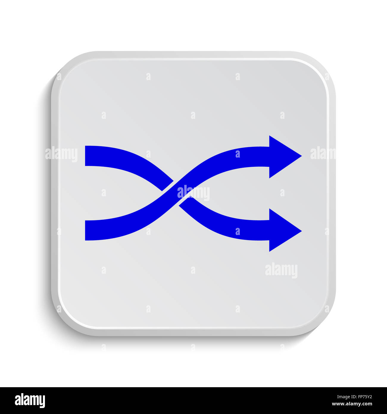 Shuffle icon. Internet button on white background Stock Photo - Alamy