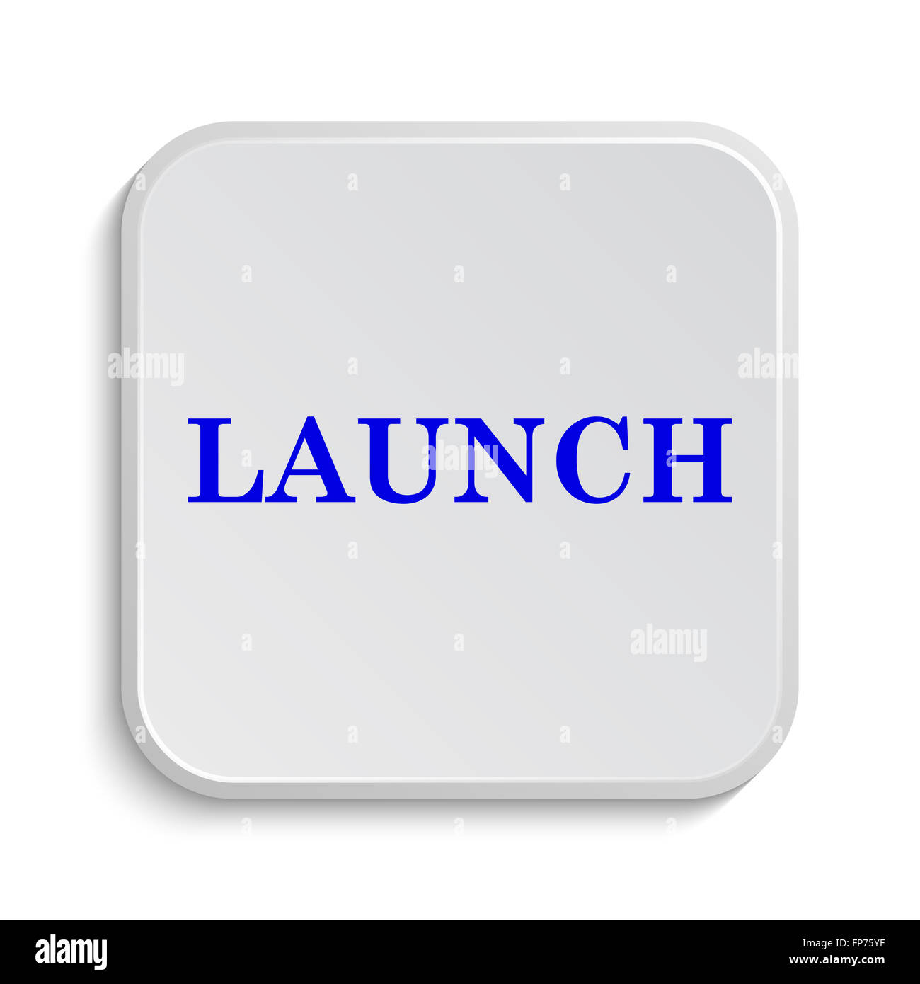 Launch icon. Internet button on white background Stock Photo - Alamy