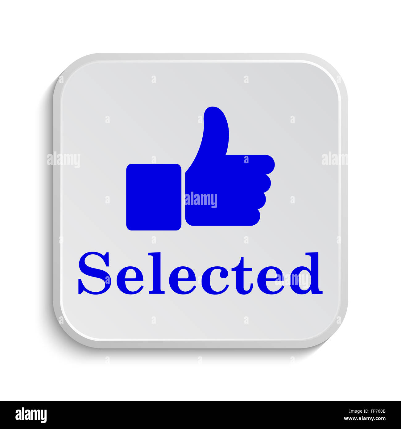 Selected icon. Internet button on white background Stock Photo - Alamy