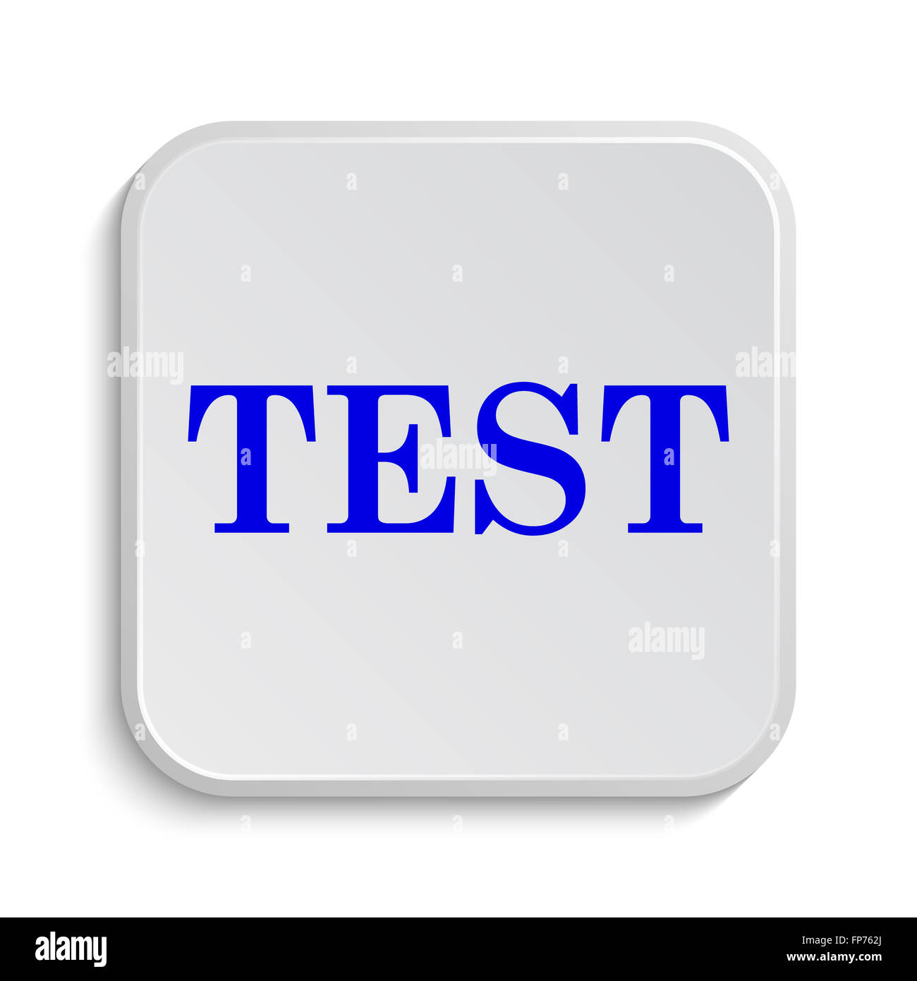Test icon. Internet button on white background Stock Photo - Alamy