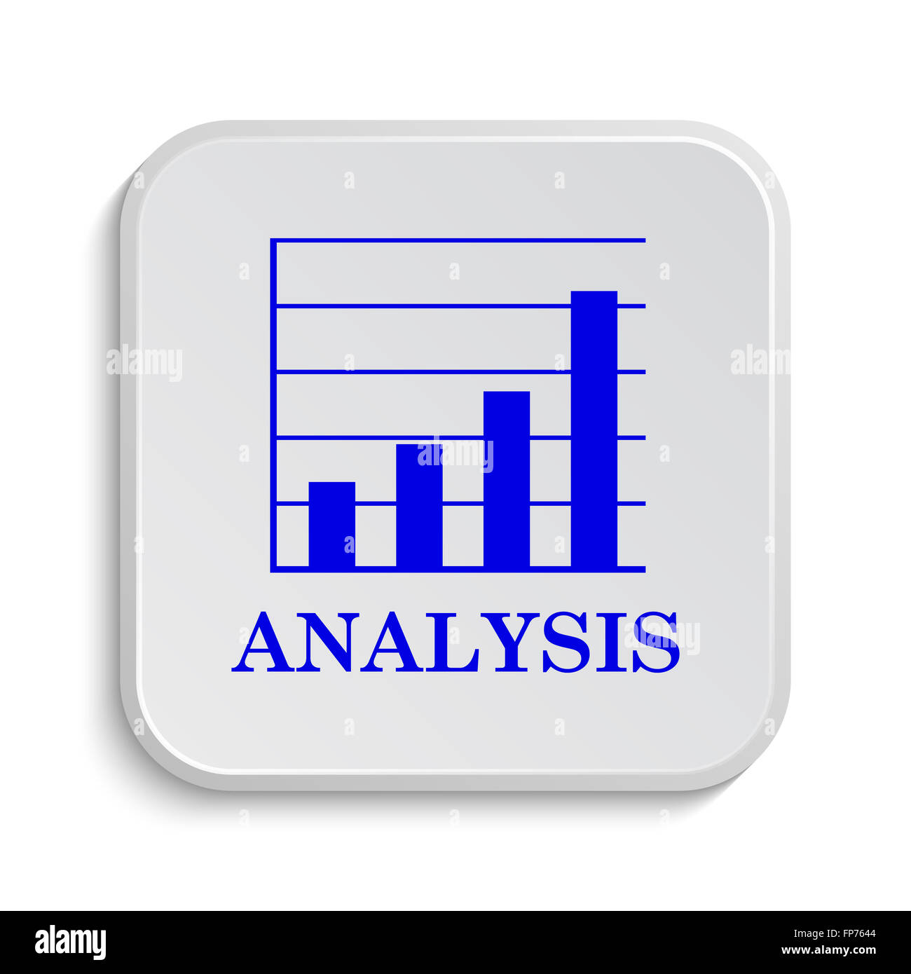 Analysis icon. Internet button on white background Stock Photo - Alamy