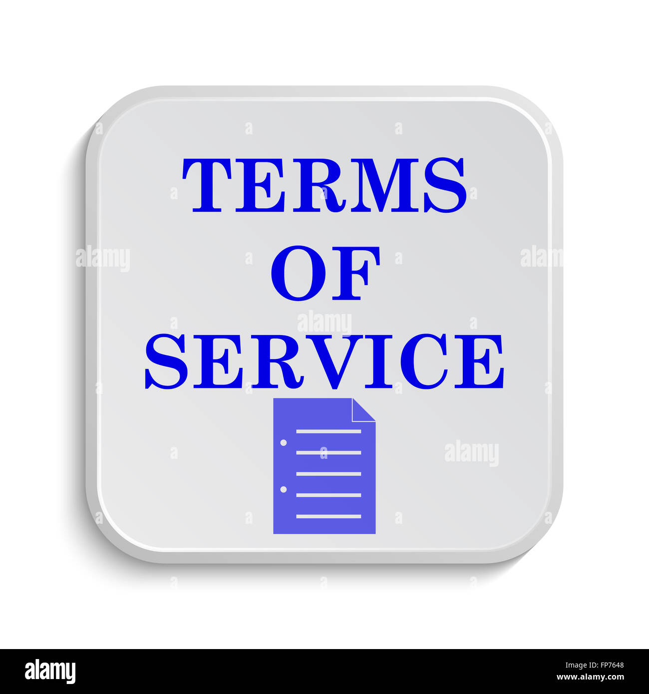 Terms of service icon. Internet button on white background Stock Photo ...