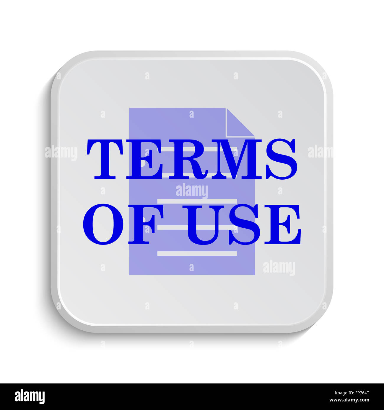 Terms of use icon. Internet button on white background Stock Photo - Alamy