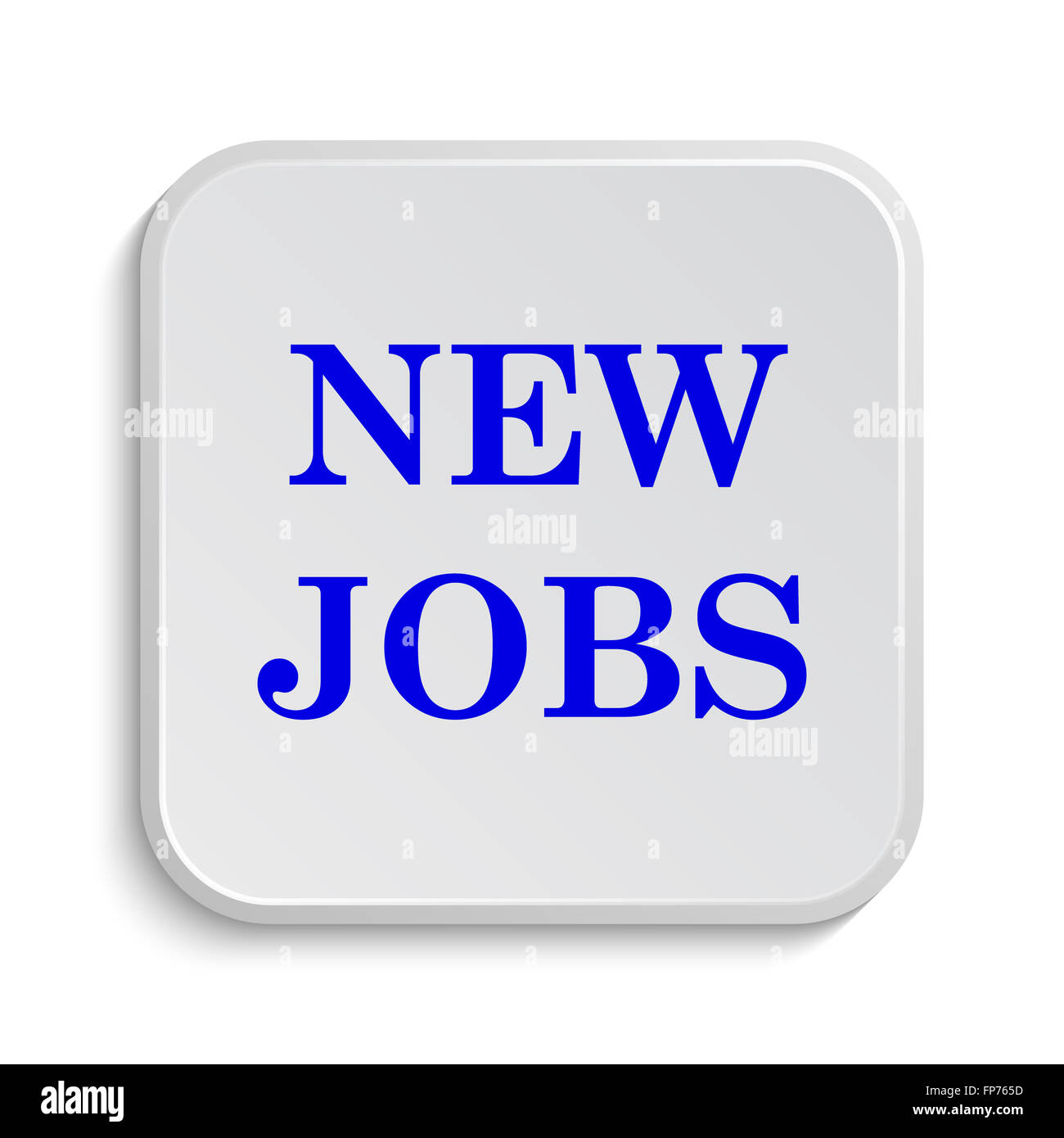 New jobs icon. Internet button on white background Stock Photo - Alamy