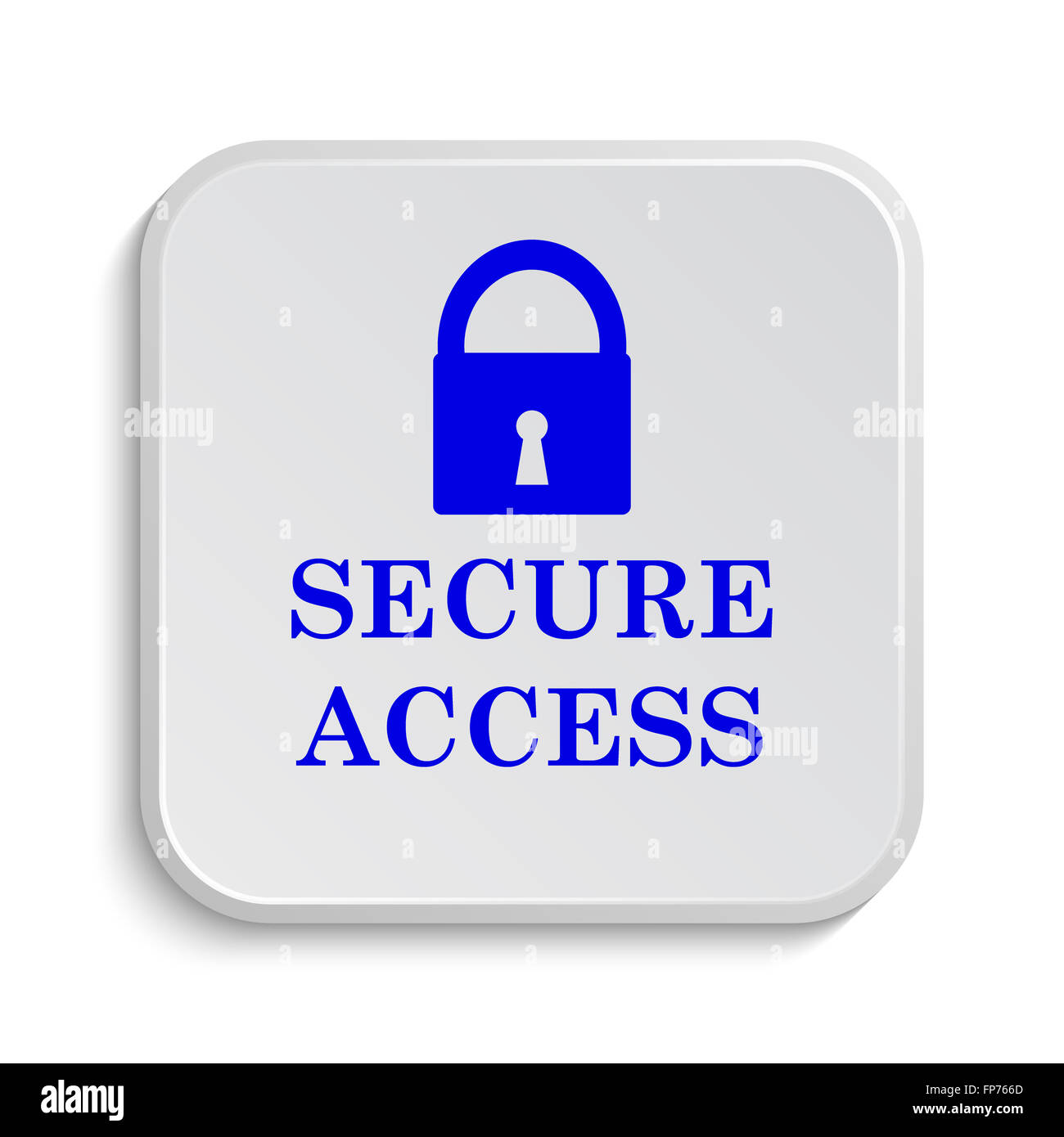 Secure access icon. Internet button on white background Stock Photo - Alamy