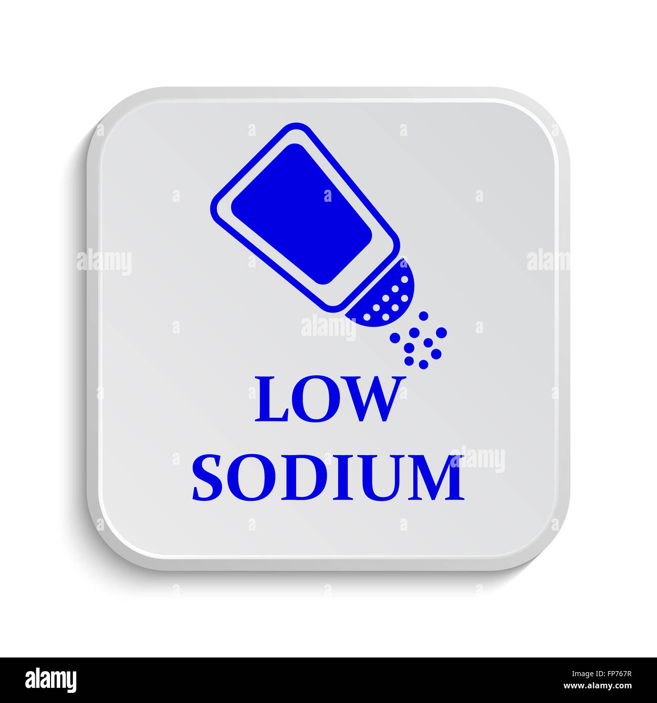 Low sodium icon. Internet button on white background Stock Photo - Alamy