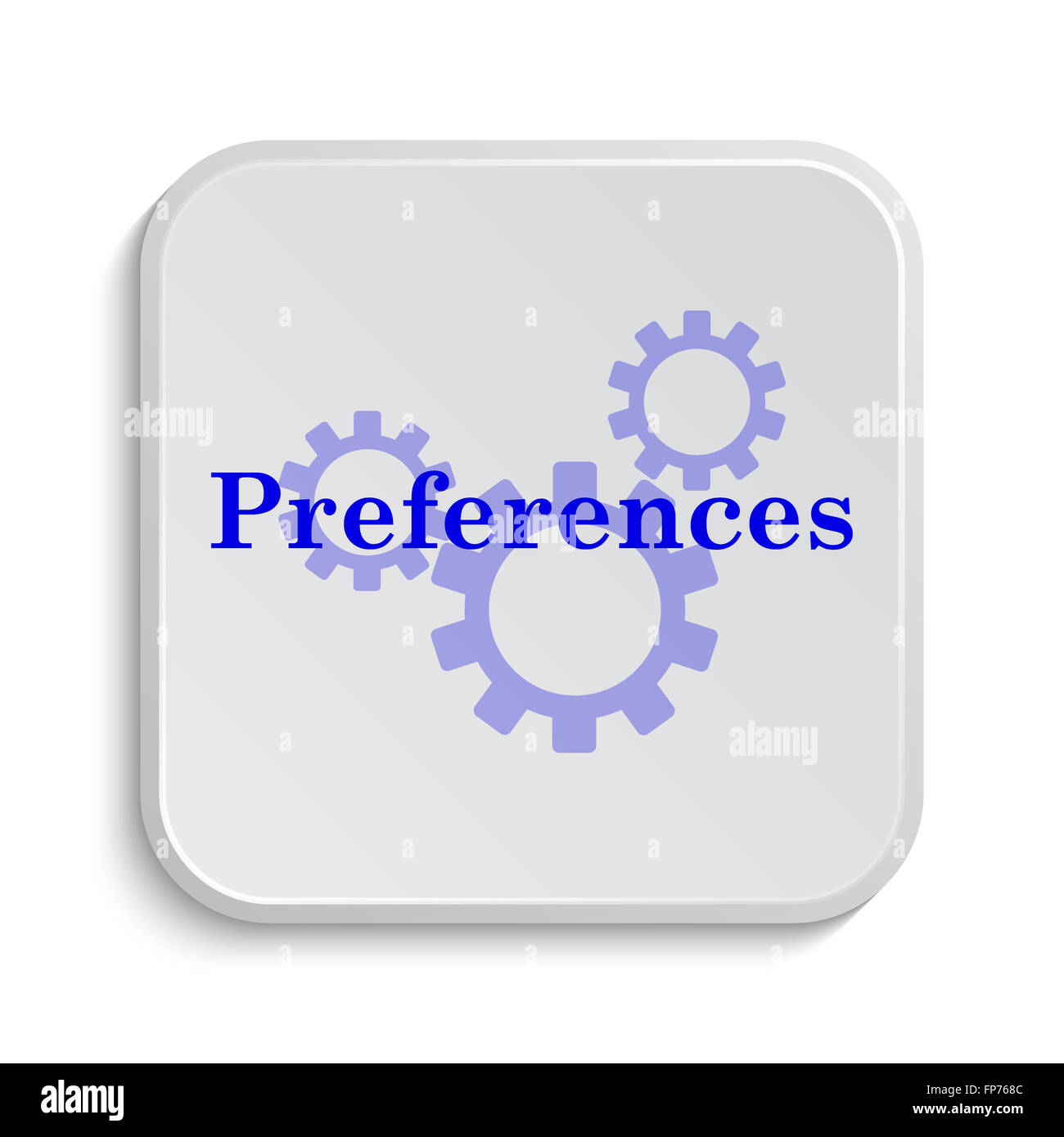 Preferences icon. Internet button on white background Stock Photo - Alamy