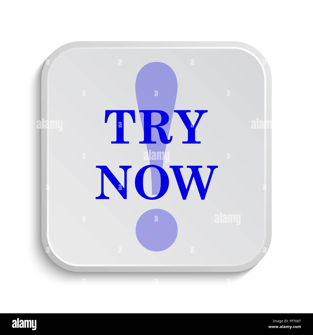Try now icon. Internet button on white background Stock Photo - Alamy