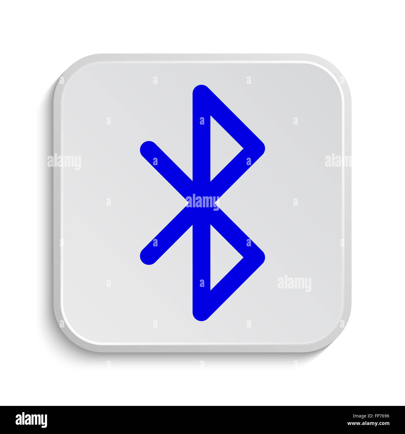 Bluetooth icon. Internet button on white background Stock Photo - Alamy