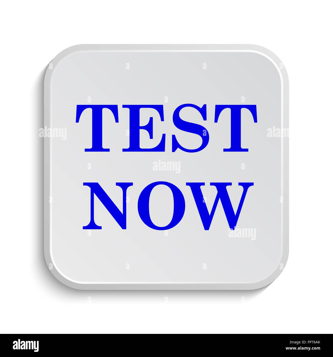 Test now icon. Internet button on white background Stock Photo - Alamy