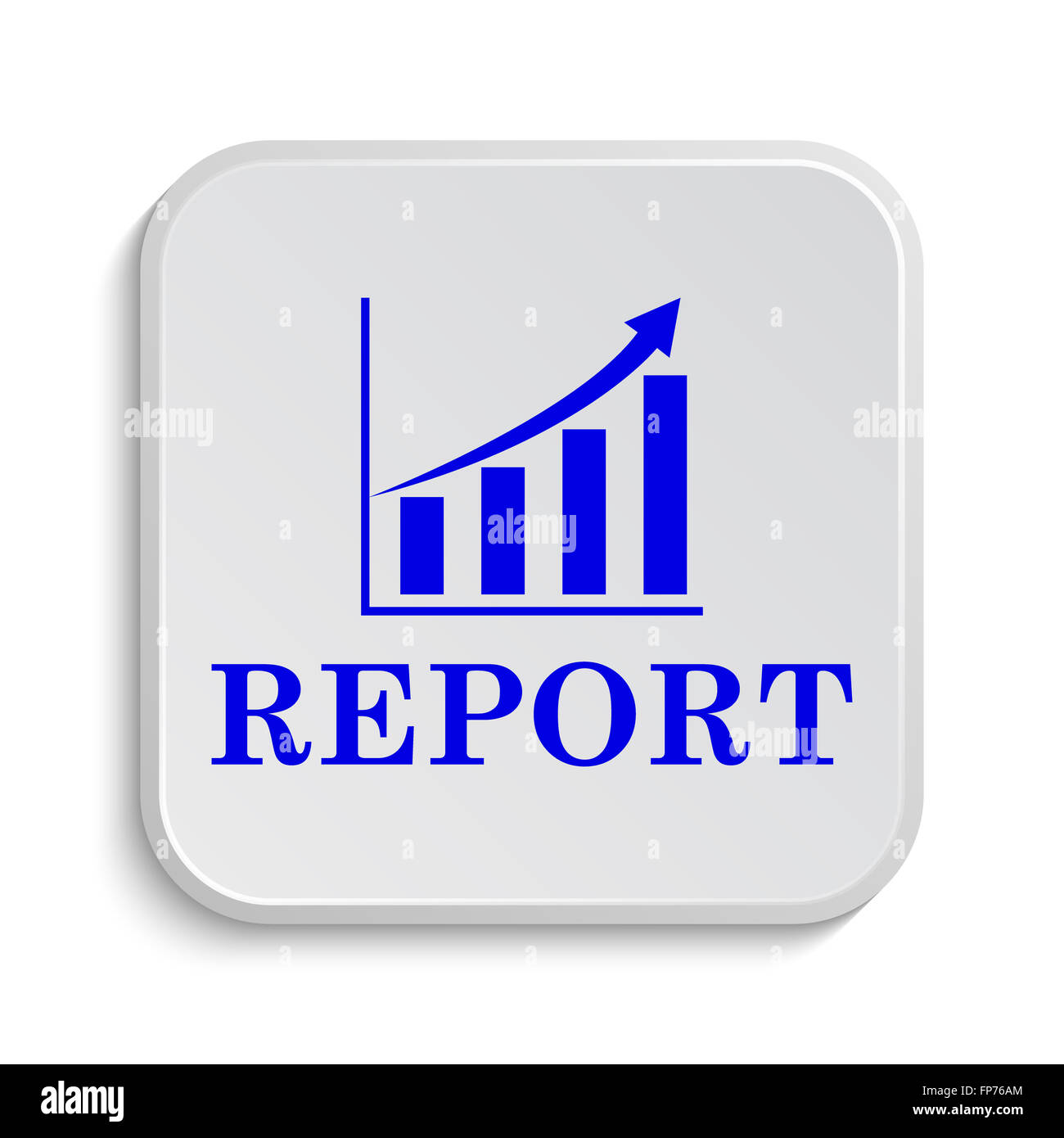 Report icon. Internet button on white background Stock Photo - Alamy