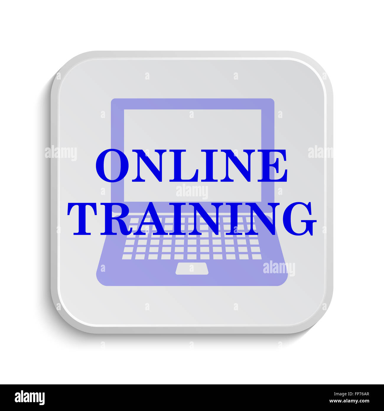 Online training icon. Internet button on white background Stock Photo ...