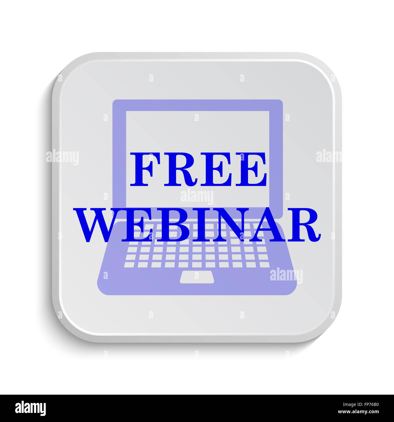 Free webinar icon. Internet button on white background Stock Photo - Alamy