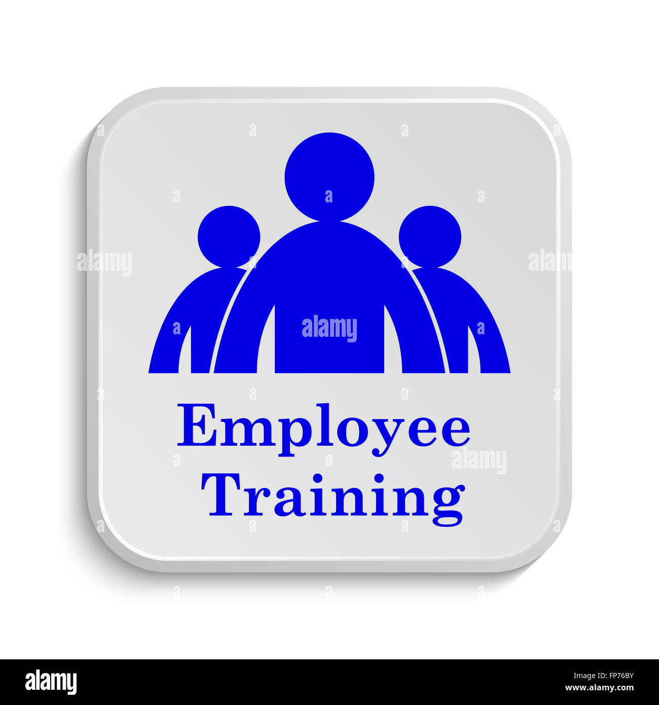 Employee training icon. Internet button on white background Stock Photo ...