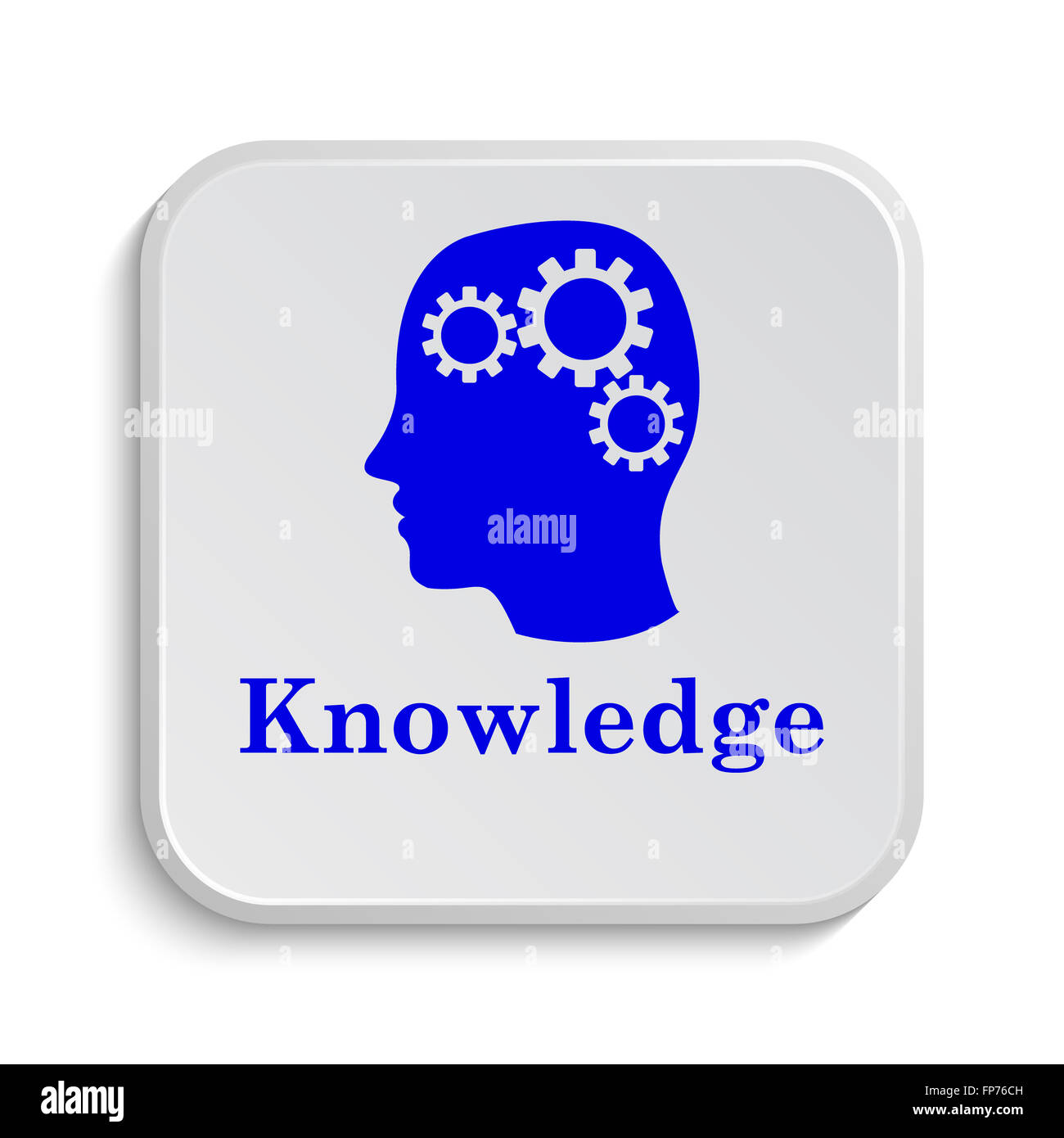 Knowledge icon. Internet button on white background Stock Photo - Alamy