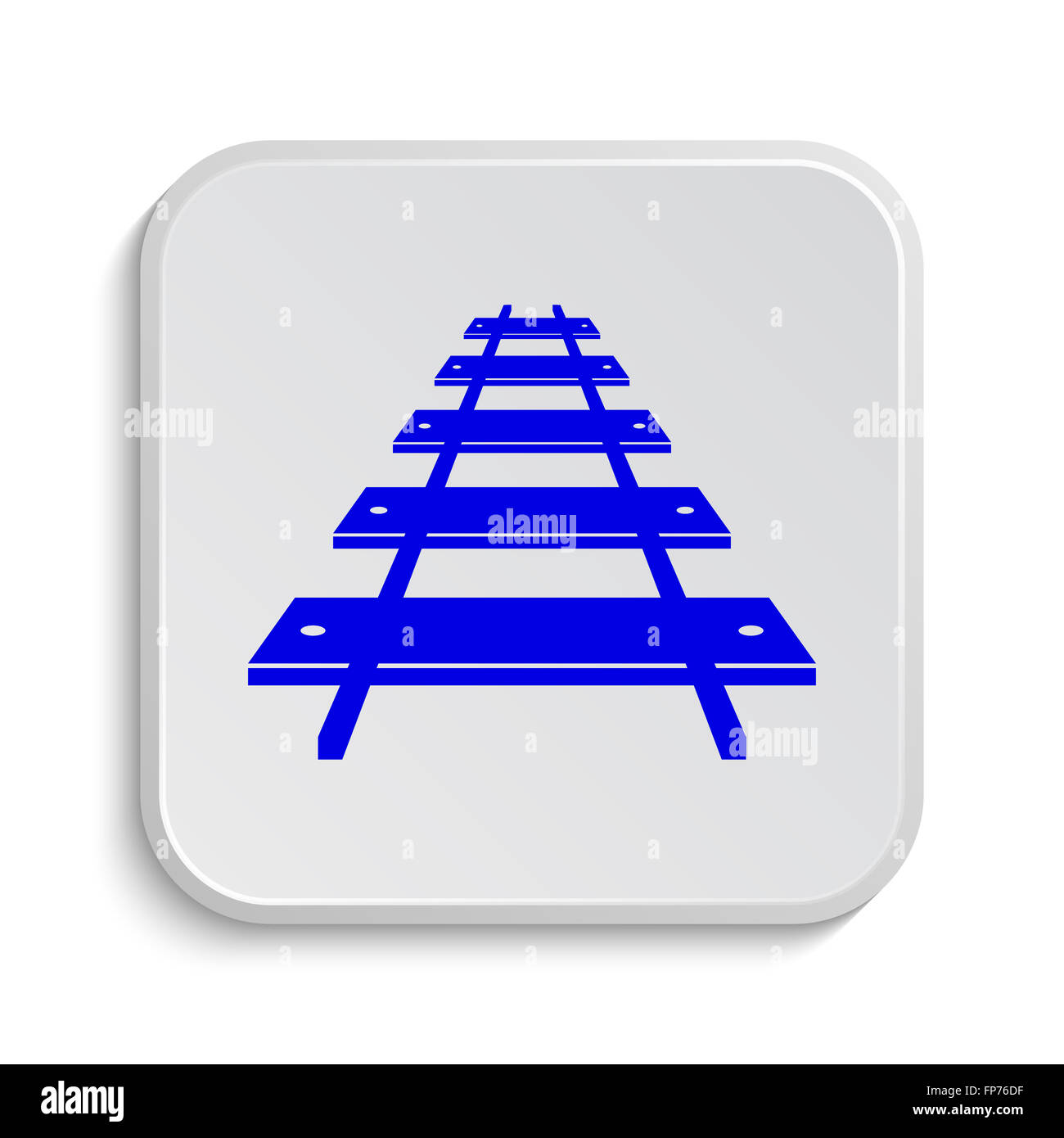 Rail road icon. Internet button on white background Stock Photo - Alamy