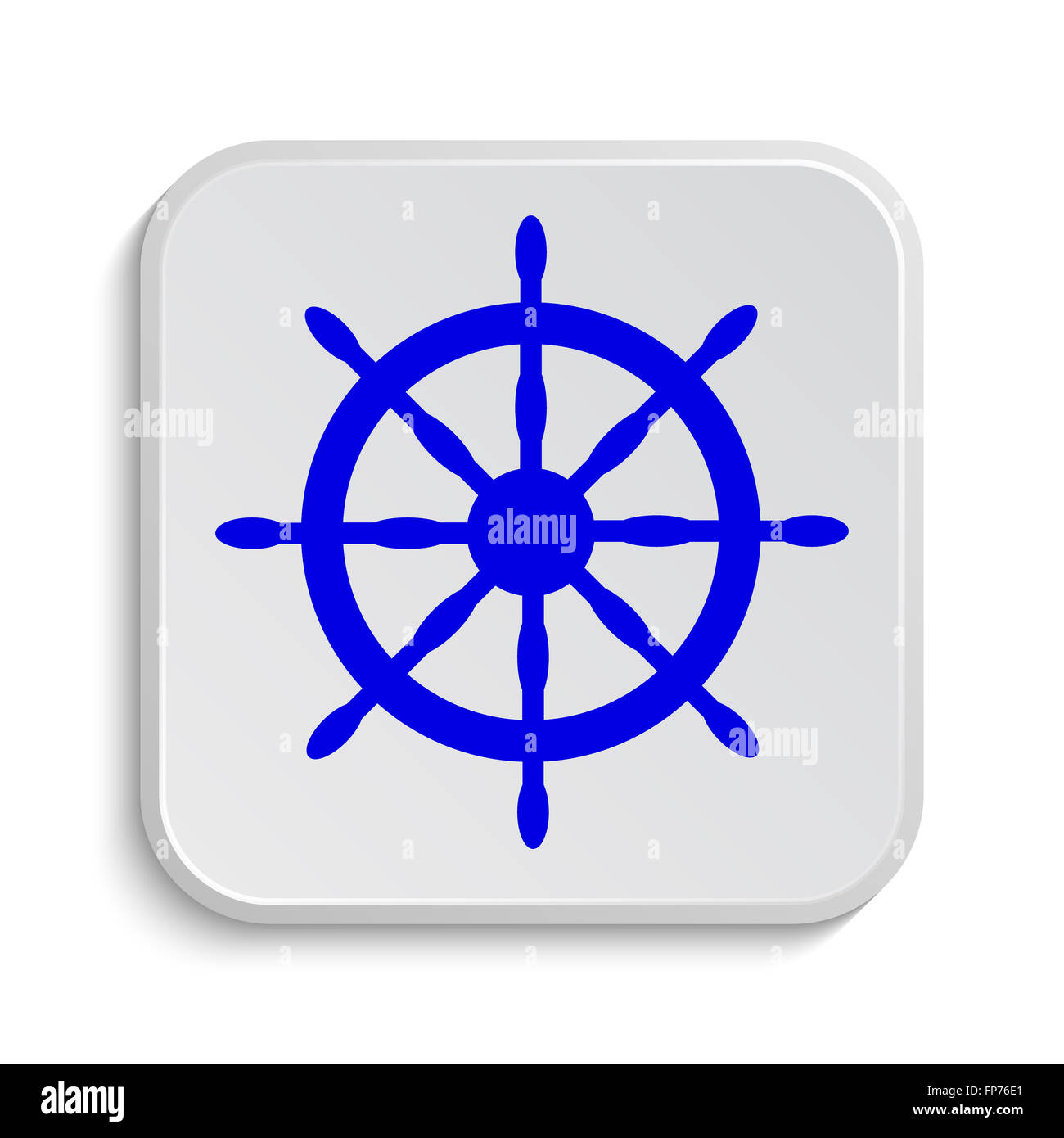 Nautical wheel icon. Internet button on white background Stock Photo ...