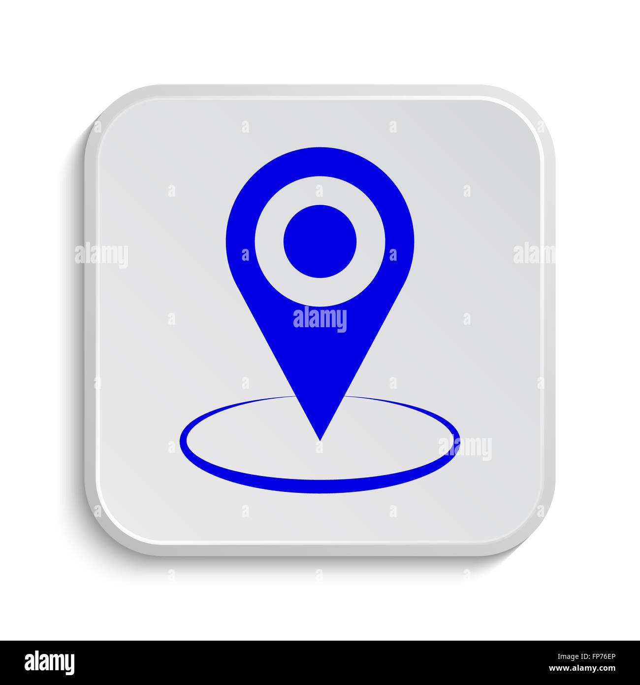 Pin location icon. Internet button on white background Stock Photo - Alamy