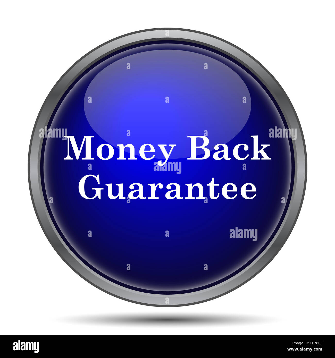 Money back guarantee icon. Internet button on white background Stock ...