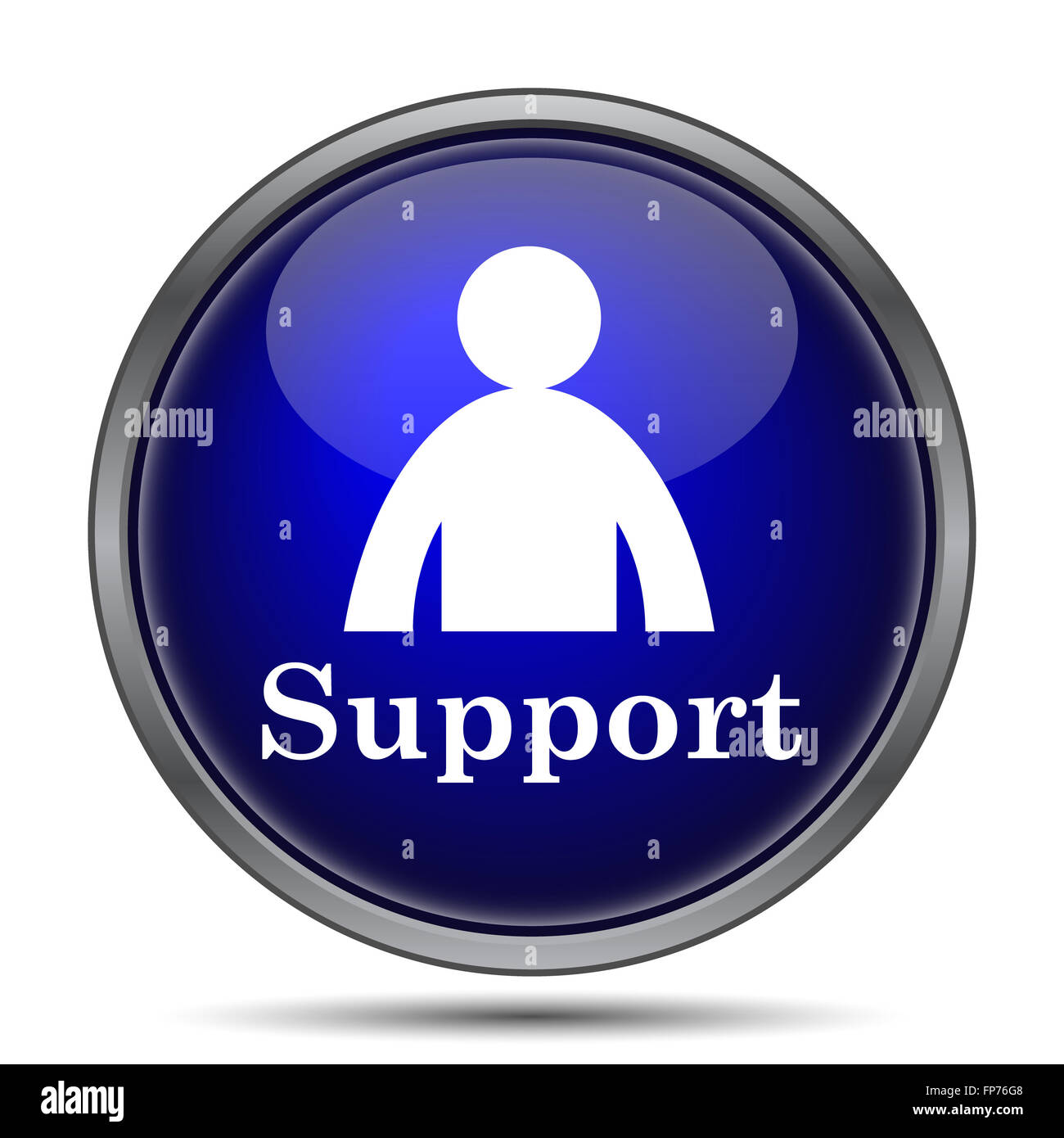 Support icon. Internet button on white background Stock Photo - Alamy