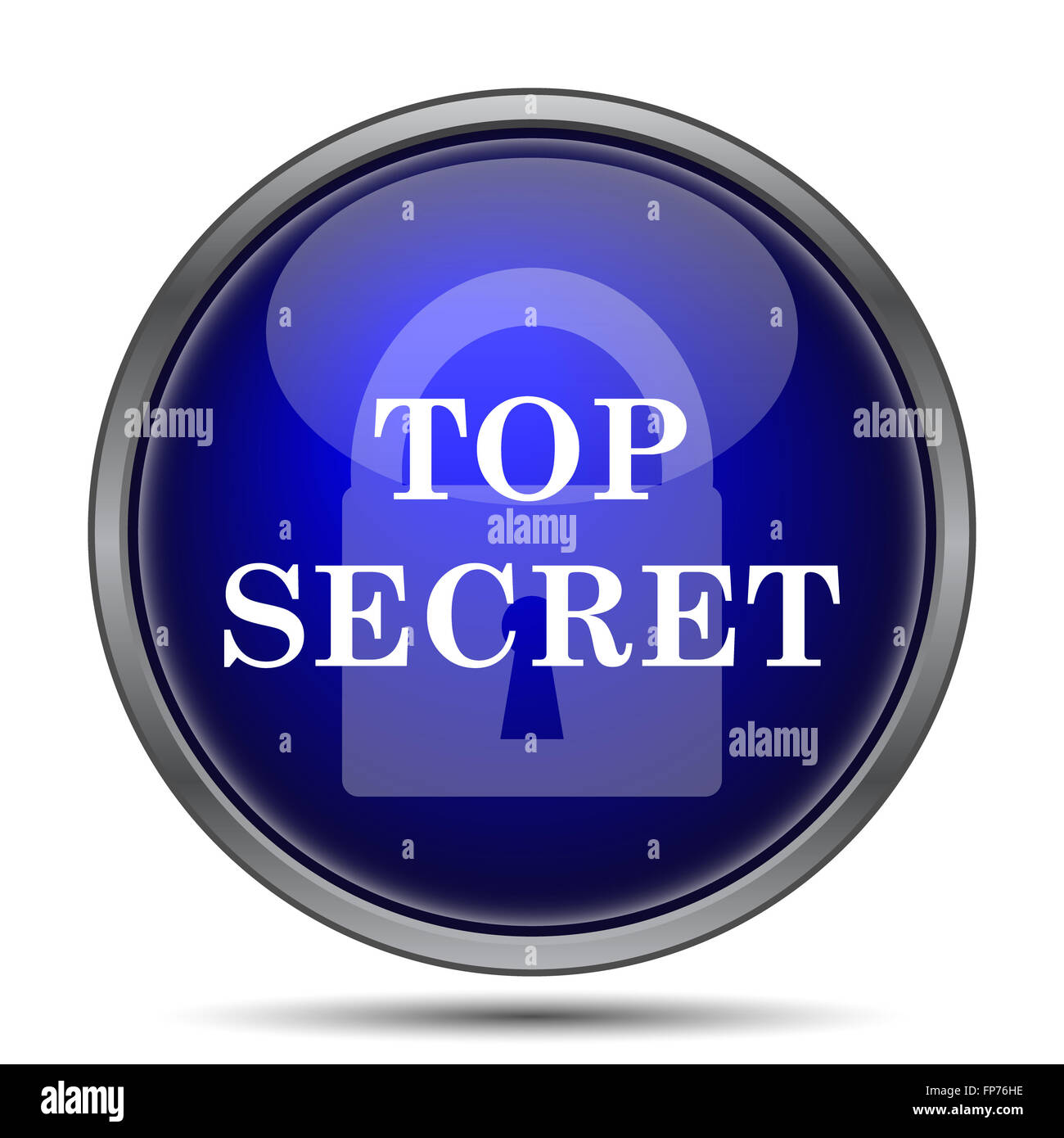 Top secret icon. Internet button on white background Stock Photo - Alamy