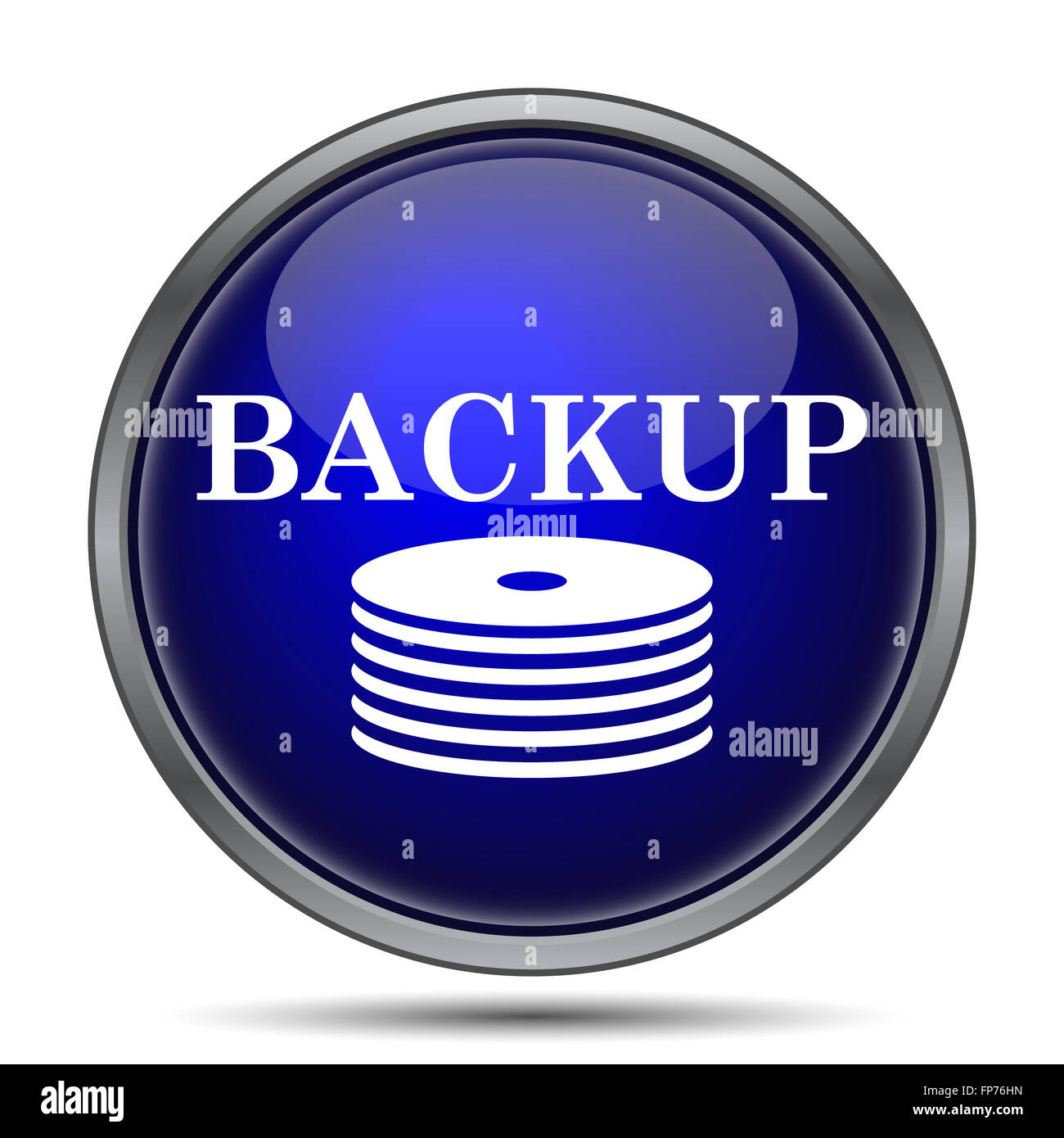 Back-up icon. Internet button on white background Stock Photo - Alamy