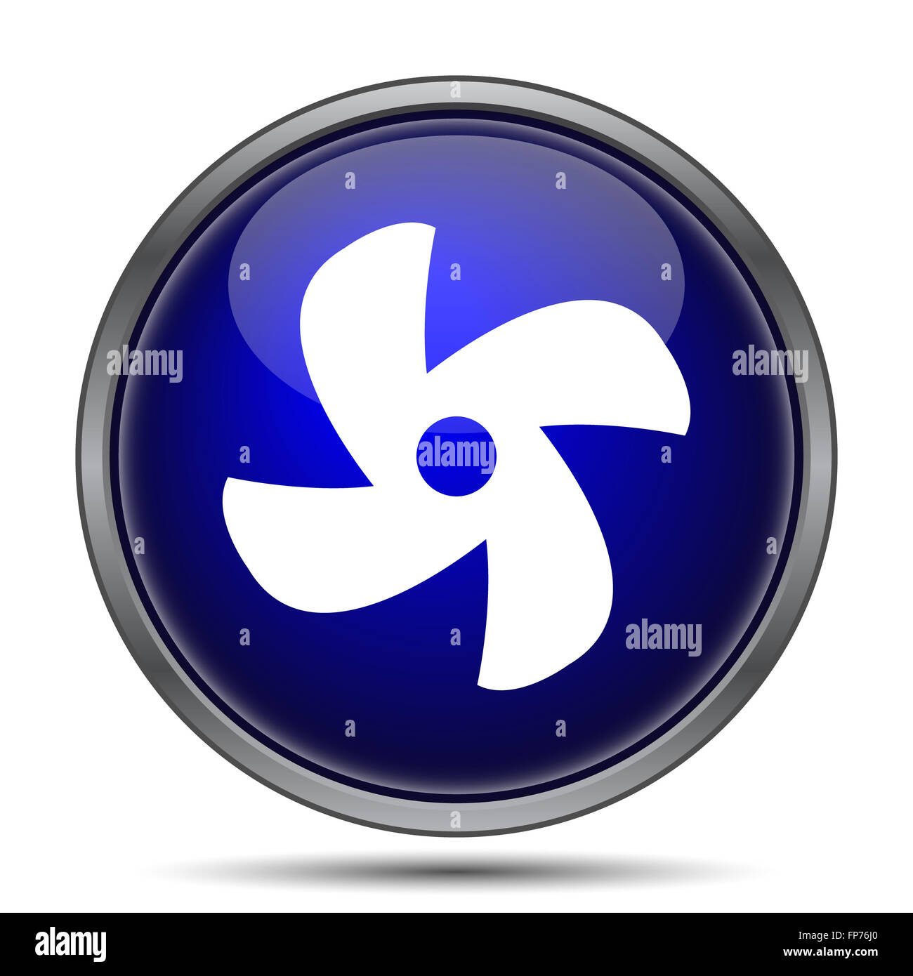 Fan icon. Internet button on white background Stock Photo - Alamy