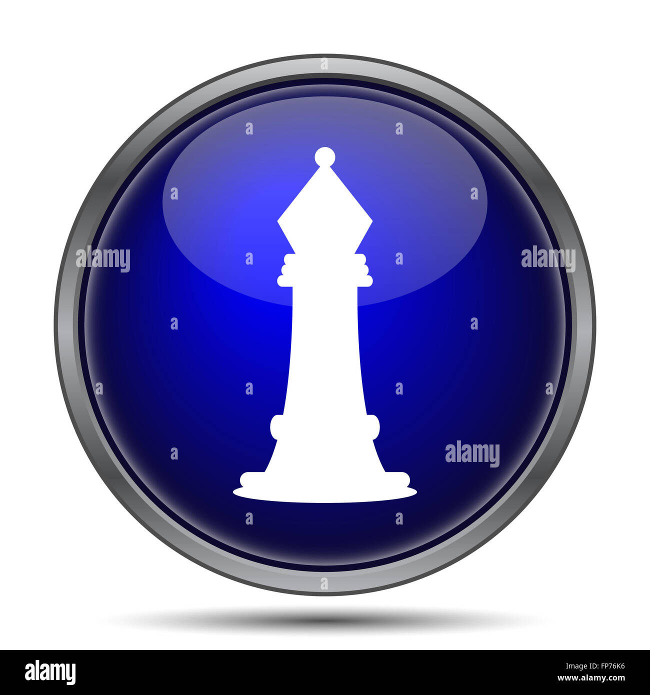 Chess icon. Internet button on white background Stock Photo - Alamy