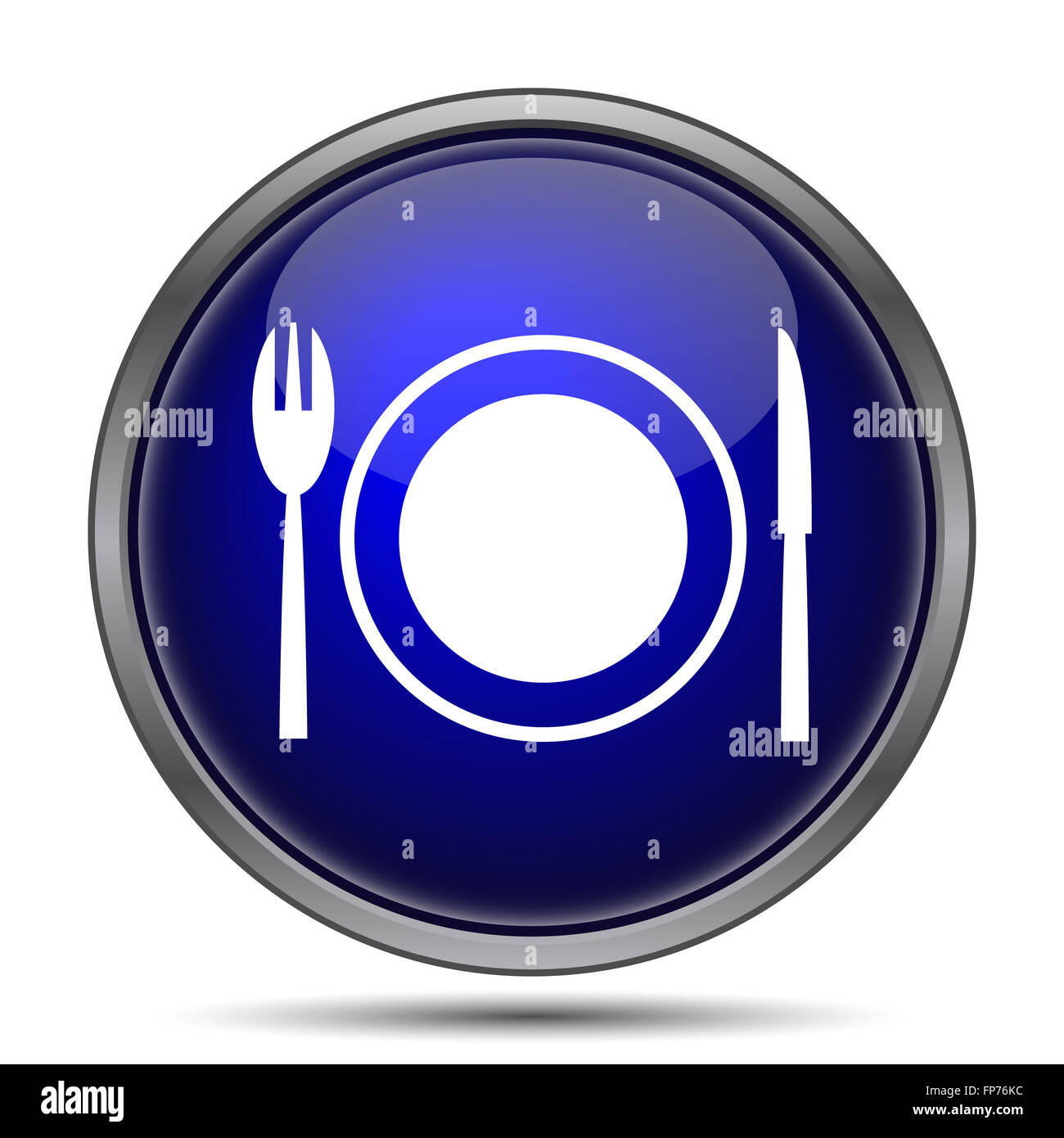 Restaurant icon. Internet button on white background Stock Photo - Alamy