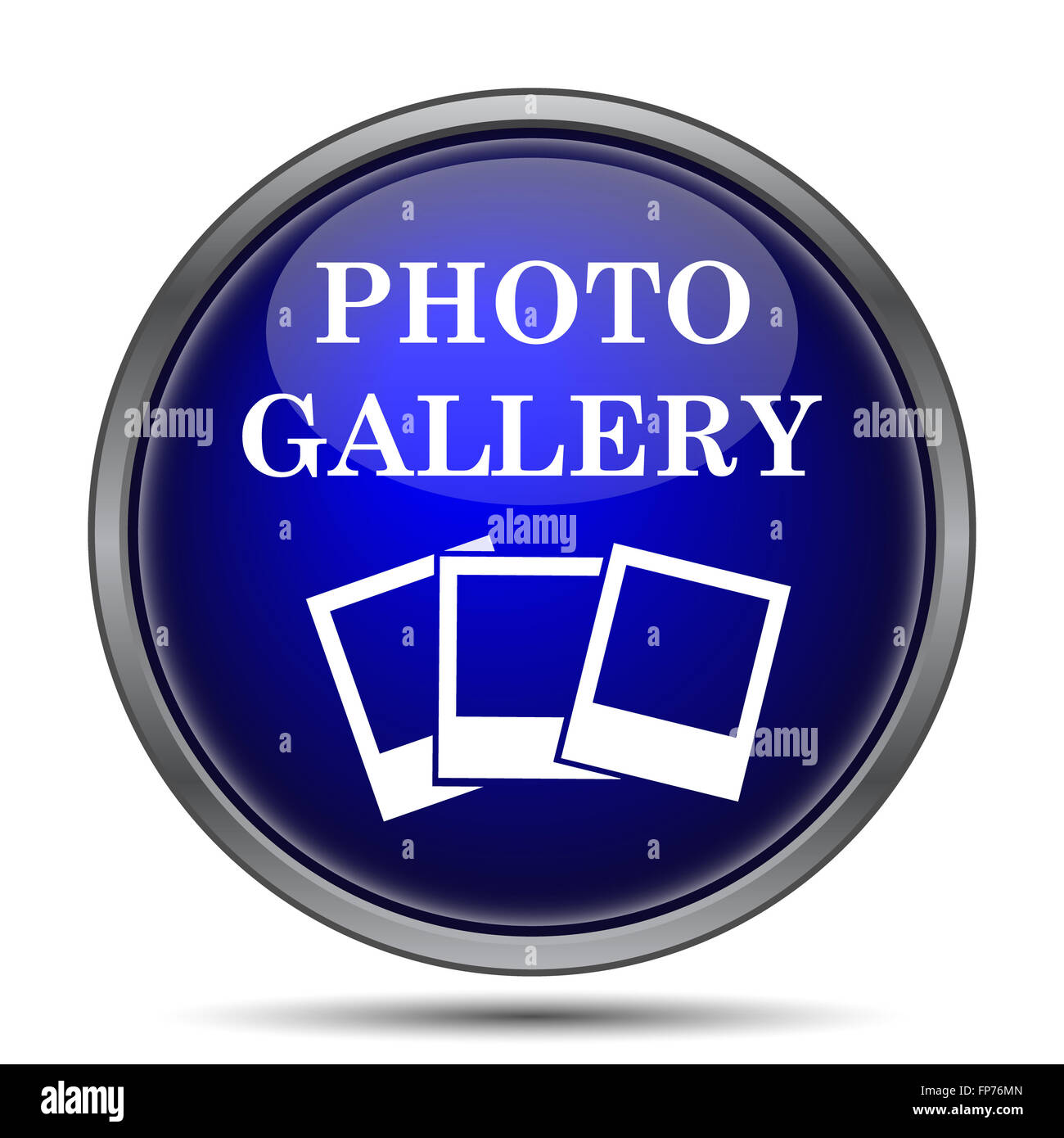Photo gallery icon. Internet button on white background Stock Photo - Alamy