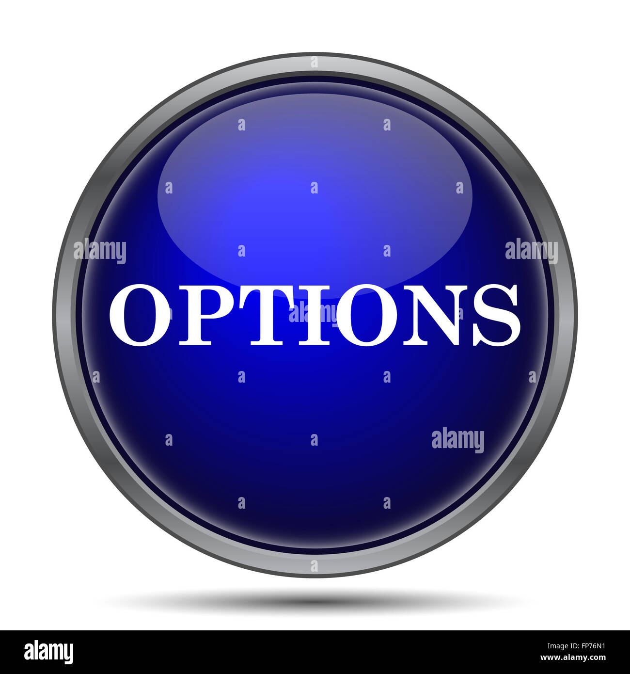Options icon. Internet button on white background Stock Photo - Alamy