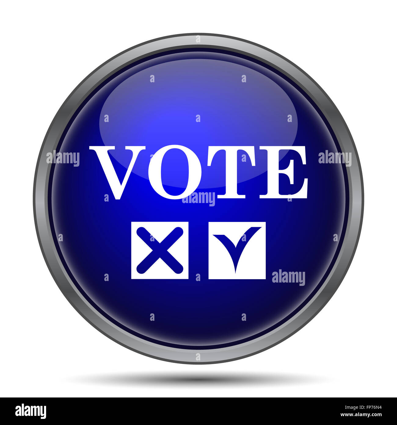 Vote icon. Internet button on white background Stock Photo - Alamy