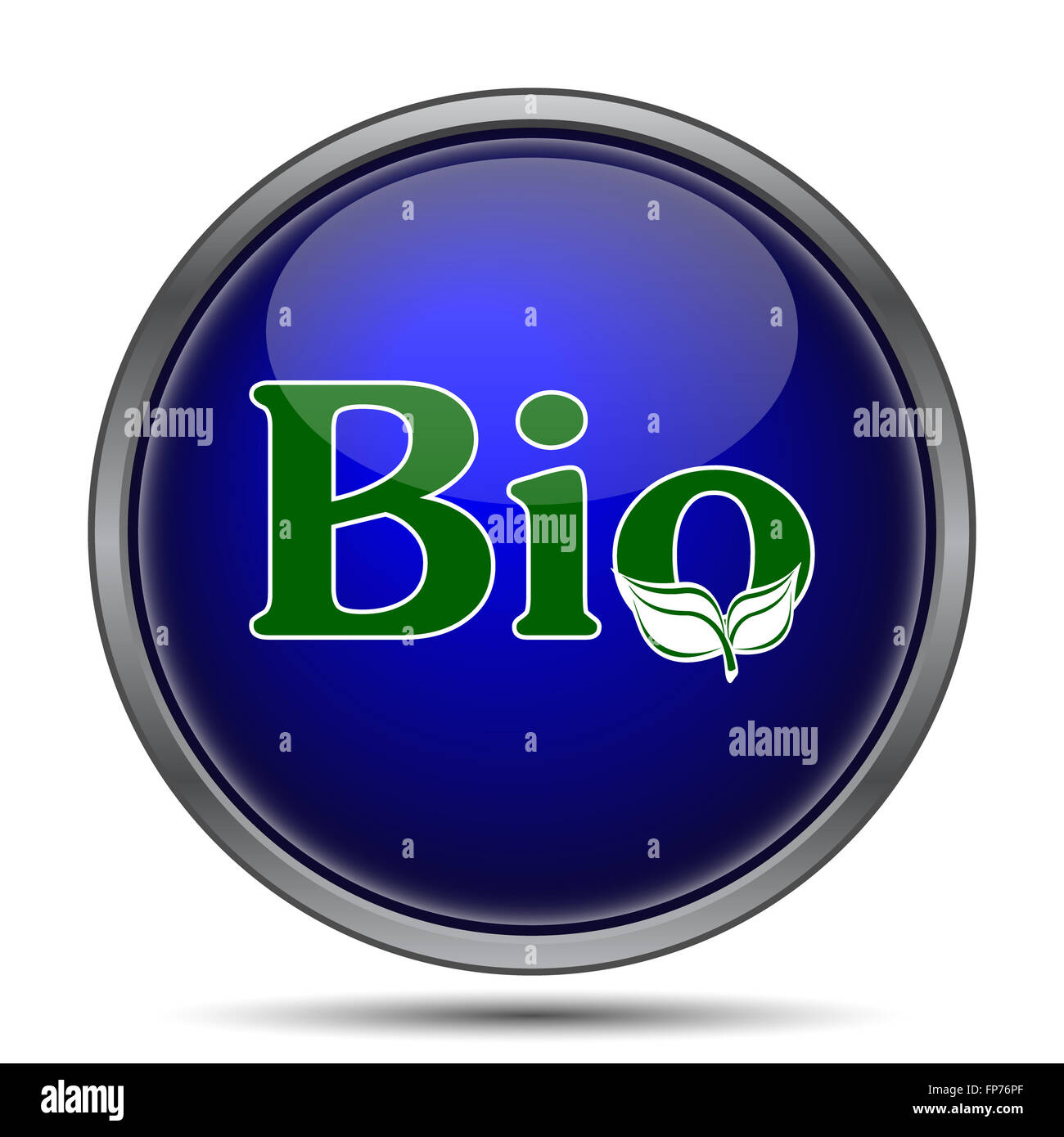 Bio icon. Internet button on white background Stock Photo - Alamy